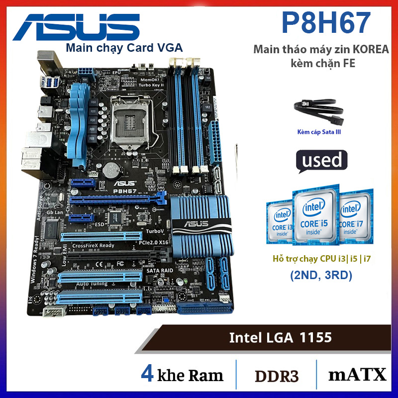 Mainboard - Asus P8H67 Computer Motherboard | P8p67 Disassemble Korea ...