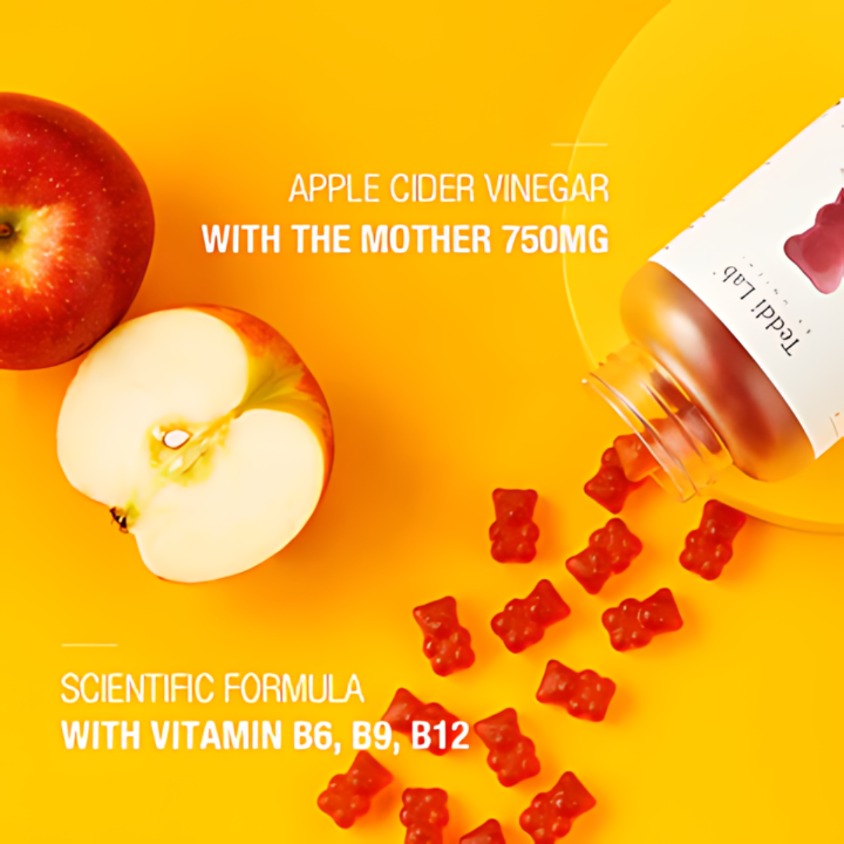 Unichi Teddi Lab apple cider vinegar candy helps control appetite 60 ...