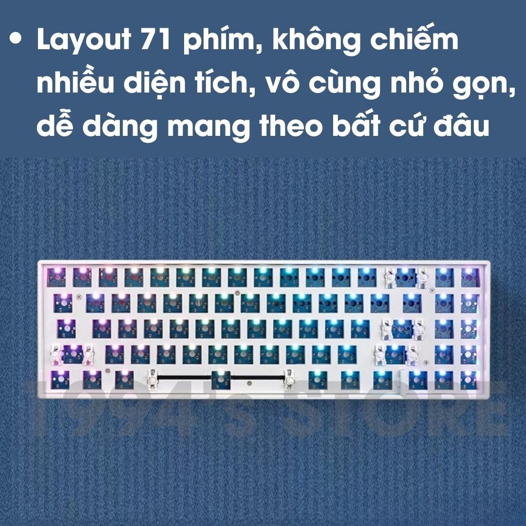 [AVAILABLE] RK71 Led RGB Mechanical Keyboard KIT - Pre-FOAM LINED ...