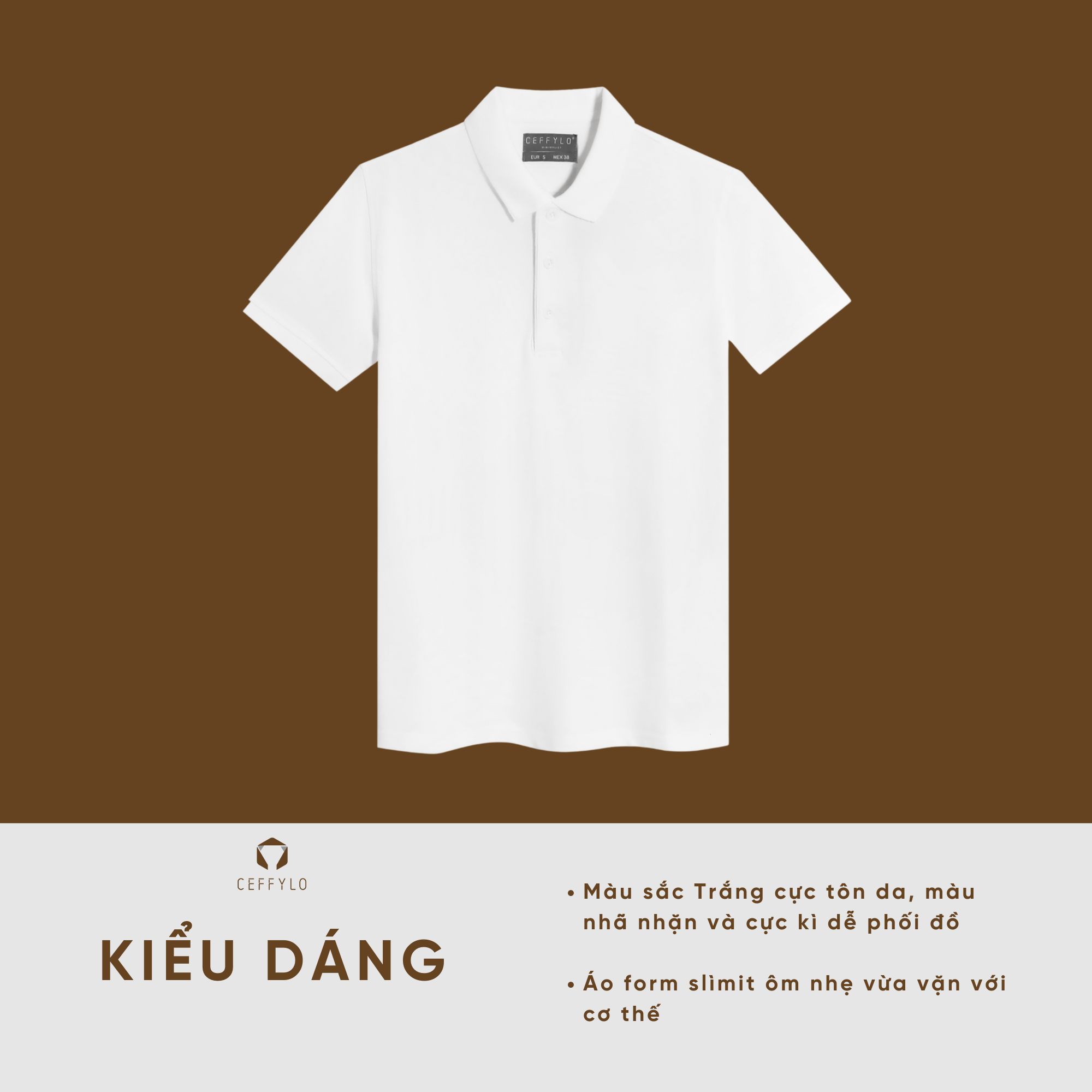 Ceffylo Basic Plain White Polo Shirt in soft cotton fabric | Shopee ...