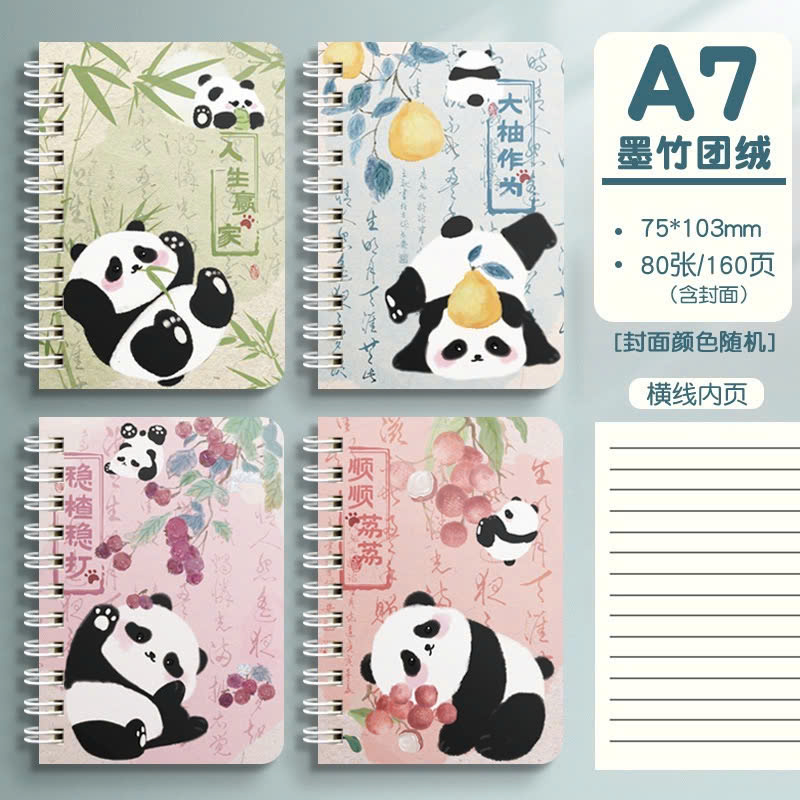 Cute panda notebook size A7 (Set of 4) | Shopee Malaysia
