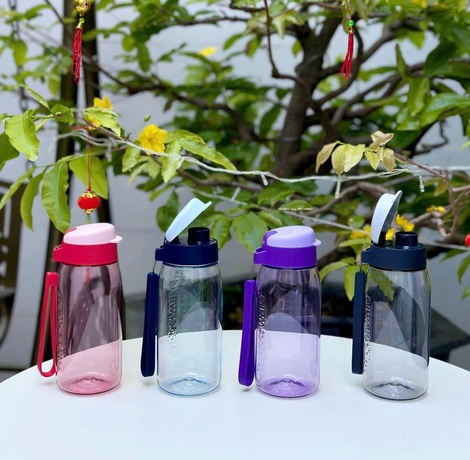 Genuine Tupperware Lohas Flask Transparent Virgin Plastic Water Bottle ...