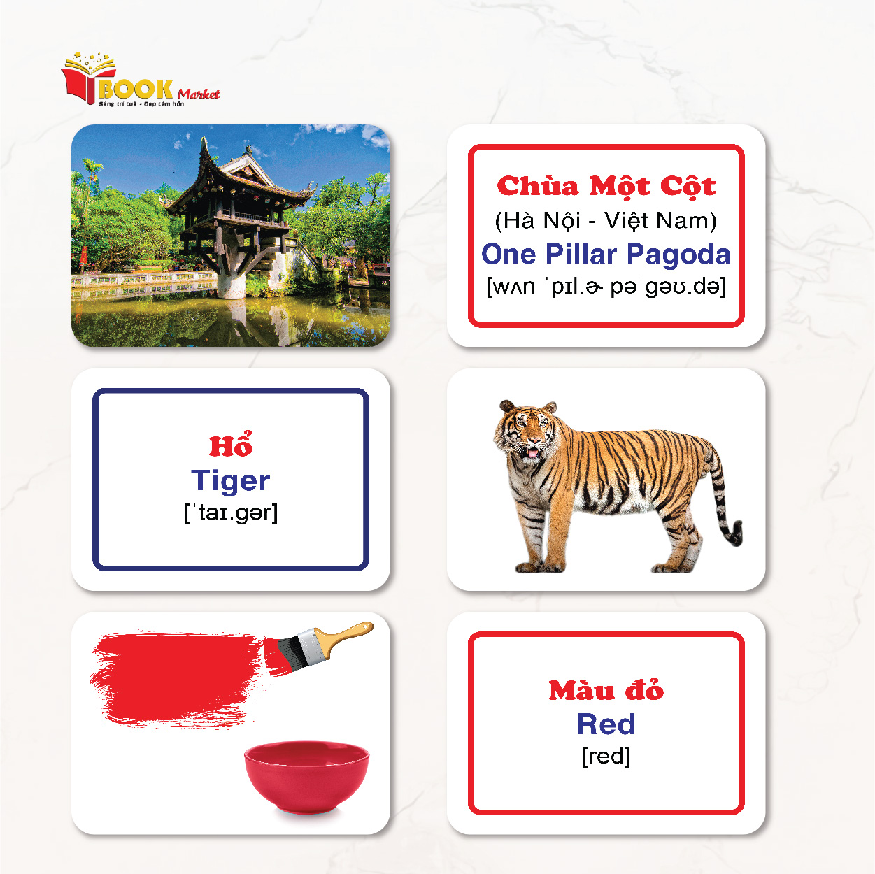 Flashcard BOOK / Bilingual BOOK MARKET - Smart Learning Card Set FOR ...