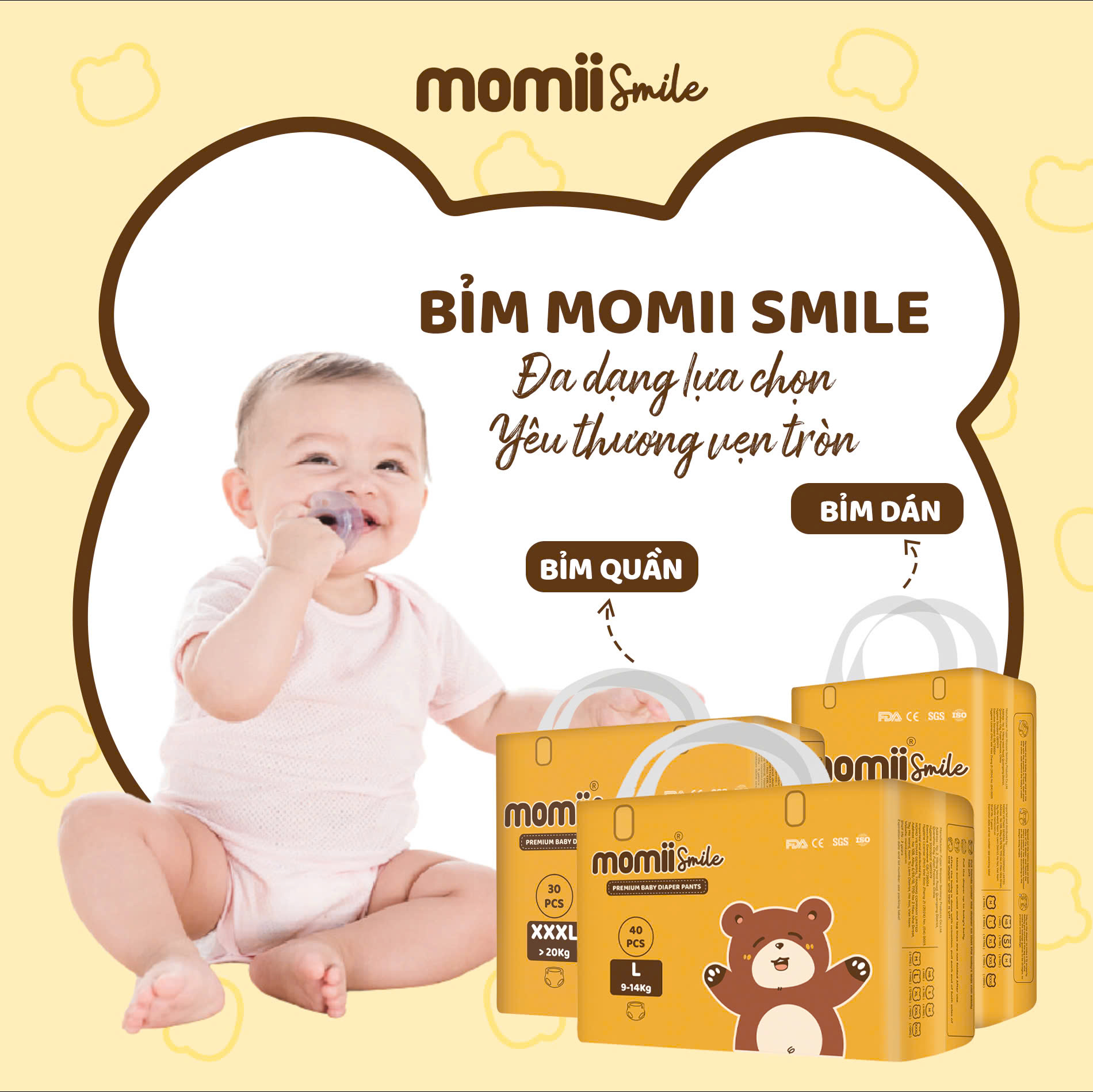 [Choose Single note size] Premium MOMII SMILE Diaper Trial Pads, Thin ...