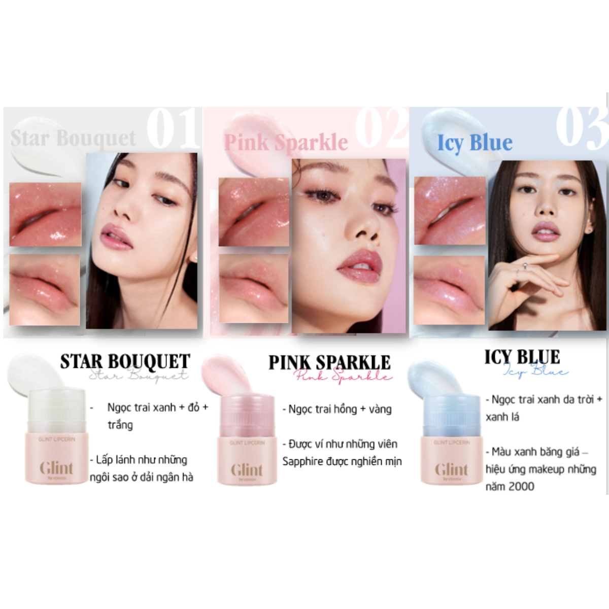 Glint Star Bouquet/Pink Sparkle/Ice Blue By Vdivov Lipcerin Twist Lip Balm 15ml | Shopee Malaysia