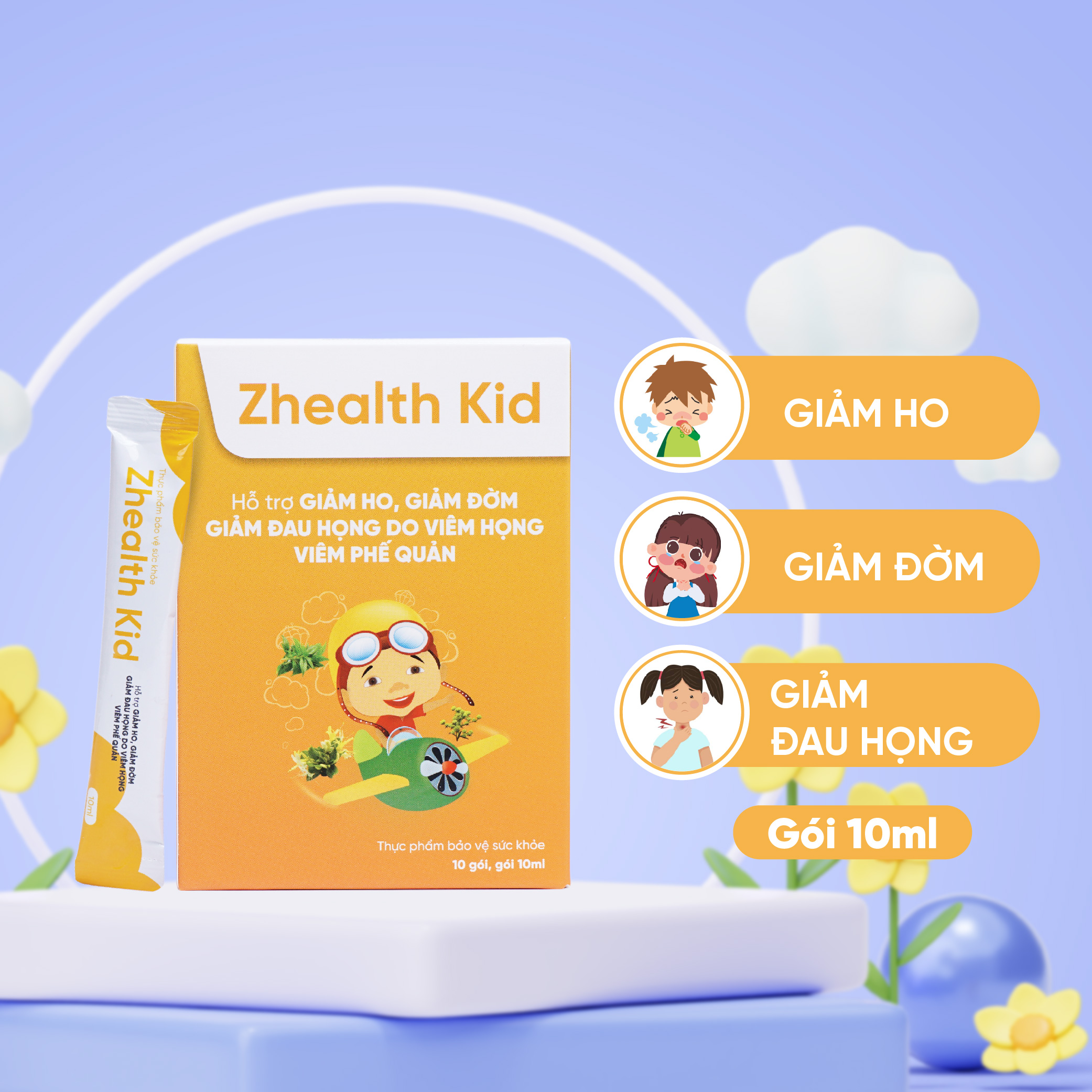 Zhealth Kid cough syrup for children with sore throat, tonsils ...
