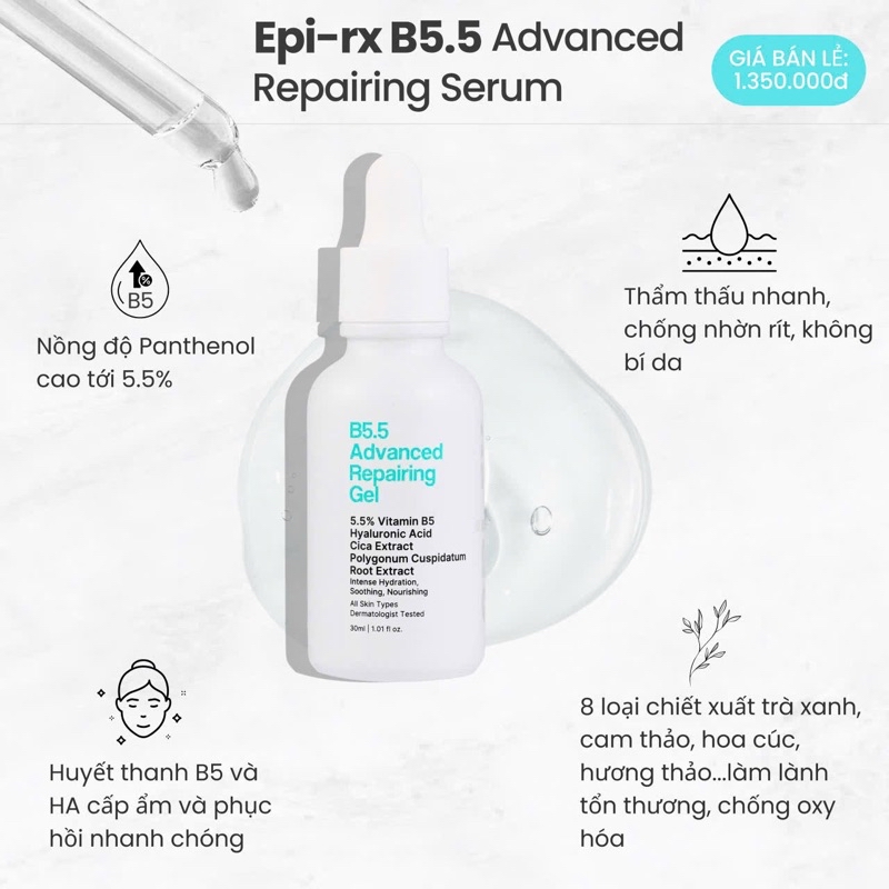 Epi Rx B5 Advanced Repairing Moisturizing and Soothing Serum for All ...