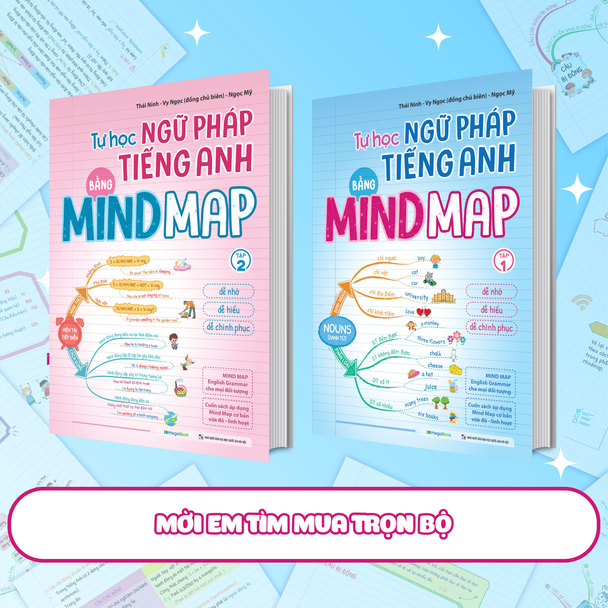 Self-Study English Grammar Combo Book Using Mindmap (Volume 1,2) | Shopee Malaysia