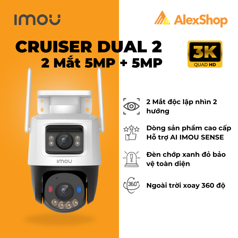 [COMBO-10M] Imou Cruiser Dual 2 S7XEP 10M Camera + 256Gb Card ...