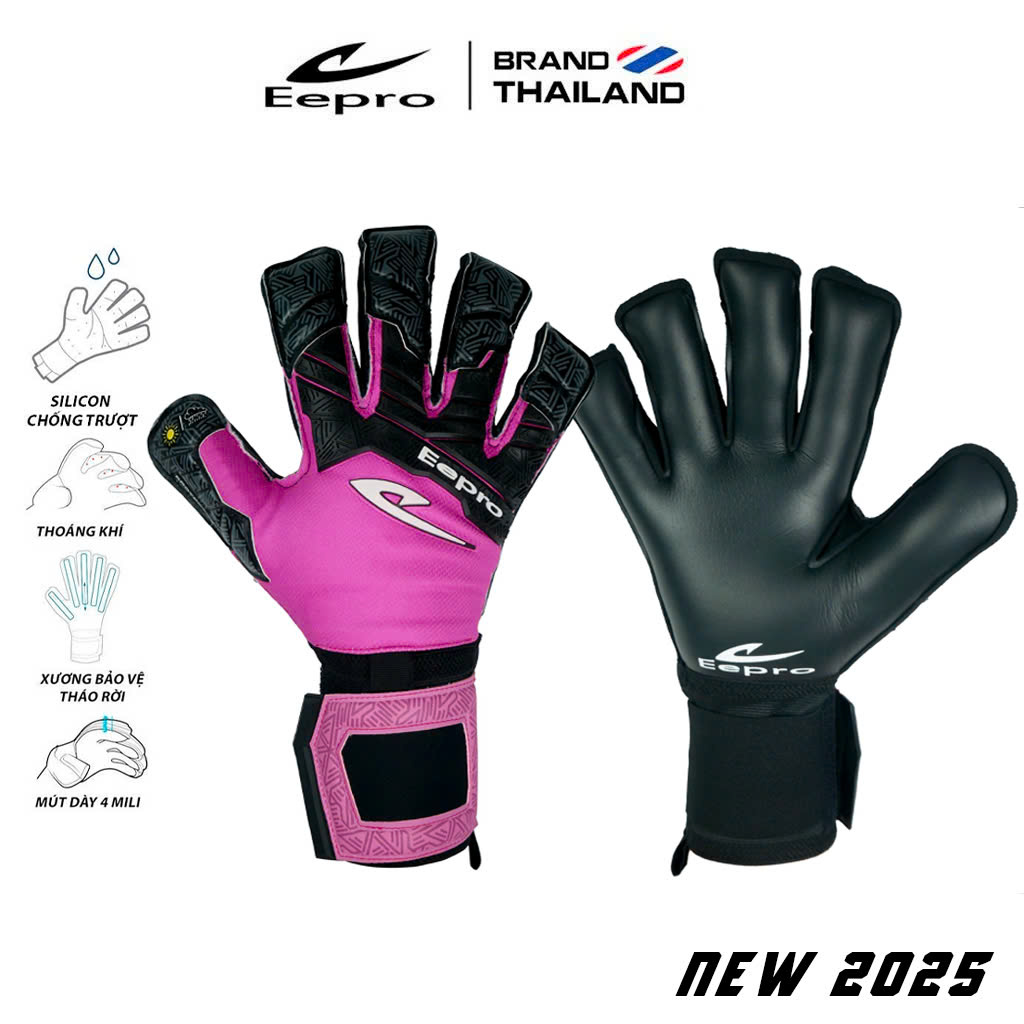 Eepro 2025 Thailand goalkeeper gloves have durable latex foam finger protection skeleton ...
