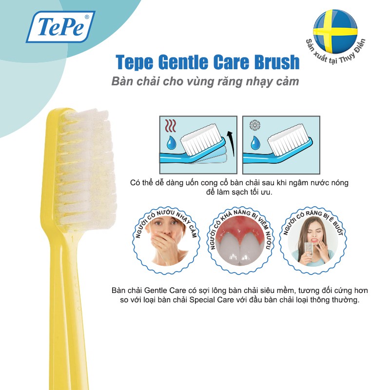 Tepe Gentle Care super soft toothbrush for sensitive teeth | Shopee ...