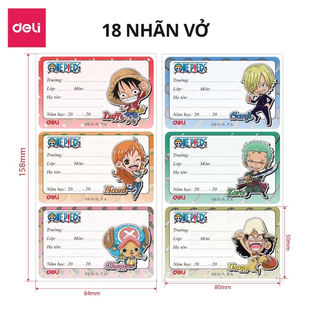 Deli One Piece Student Notebook Labels - Does Not Leave Glue Marks When ...