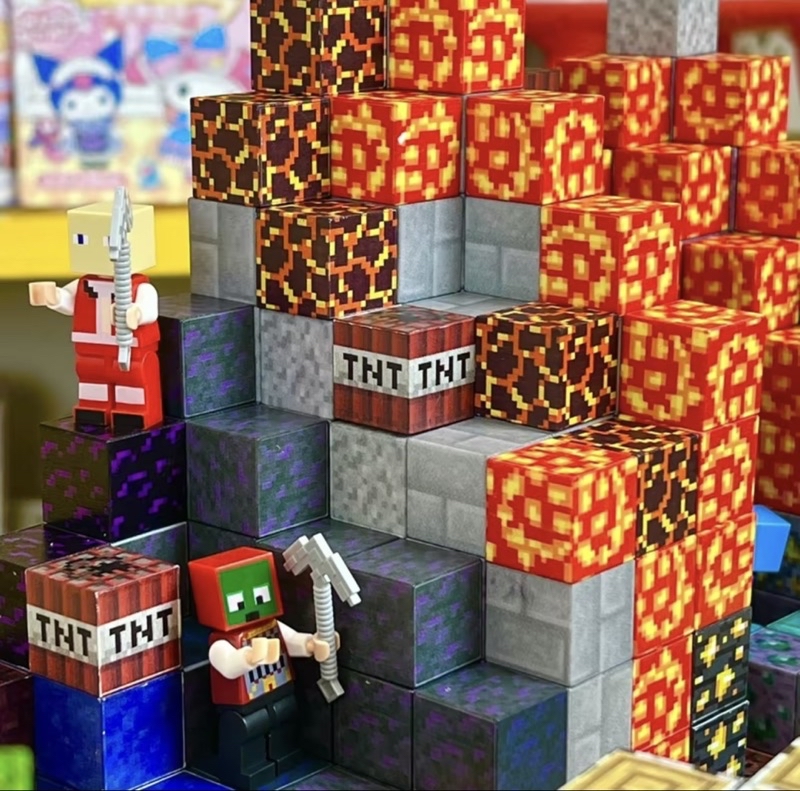 Minecraft Magnetic Block Toys,Block Minecraft Magnets, Construction ...