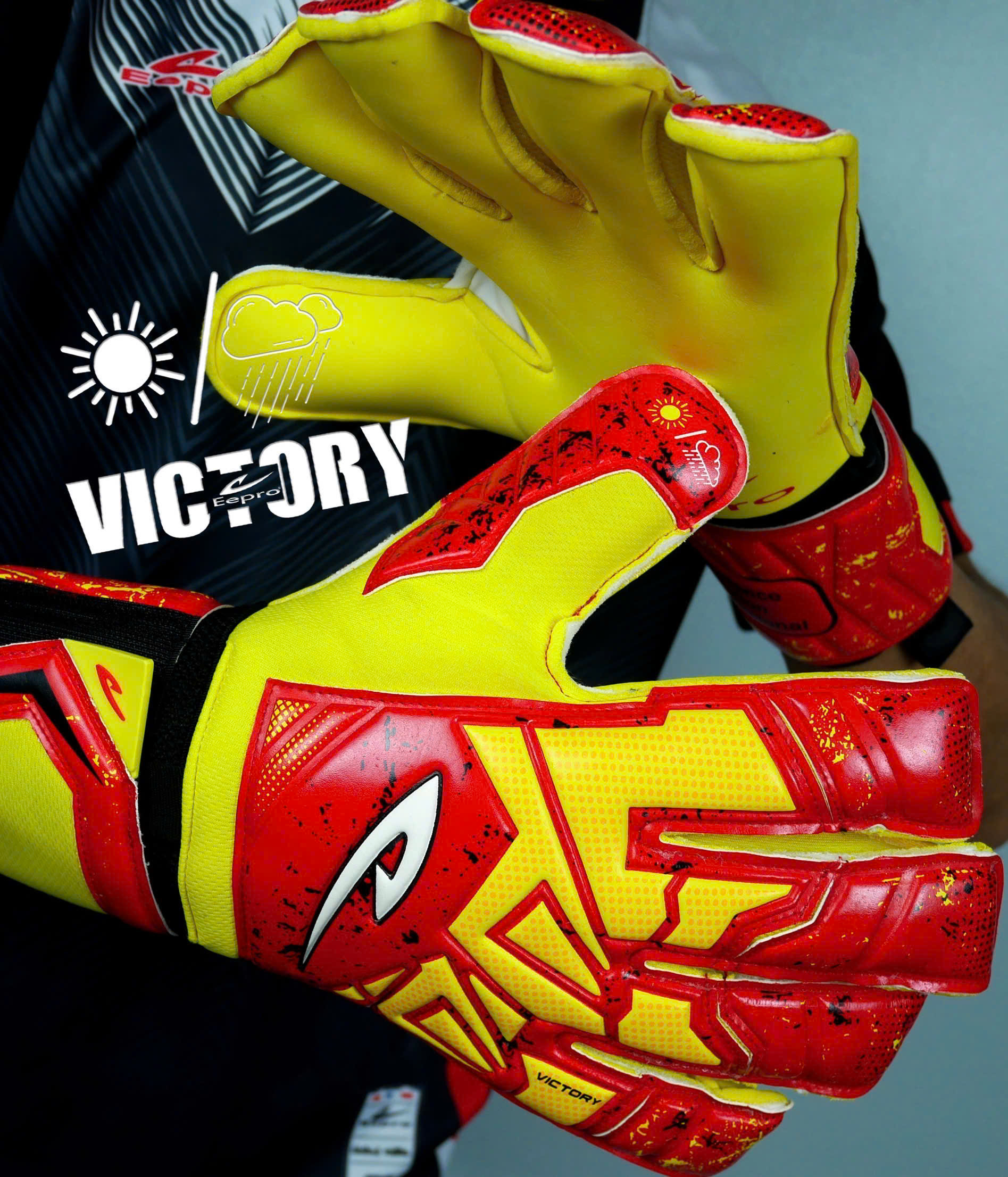 Eepro 2025 Thailand goalkeeper gloves have removable finger protection ...