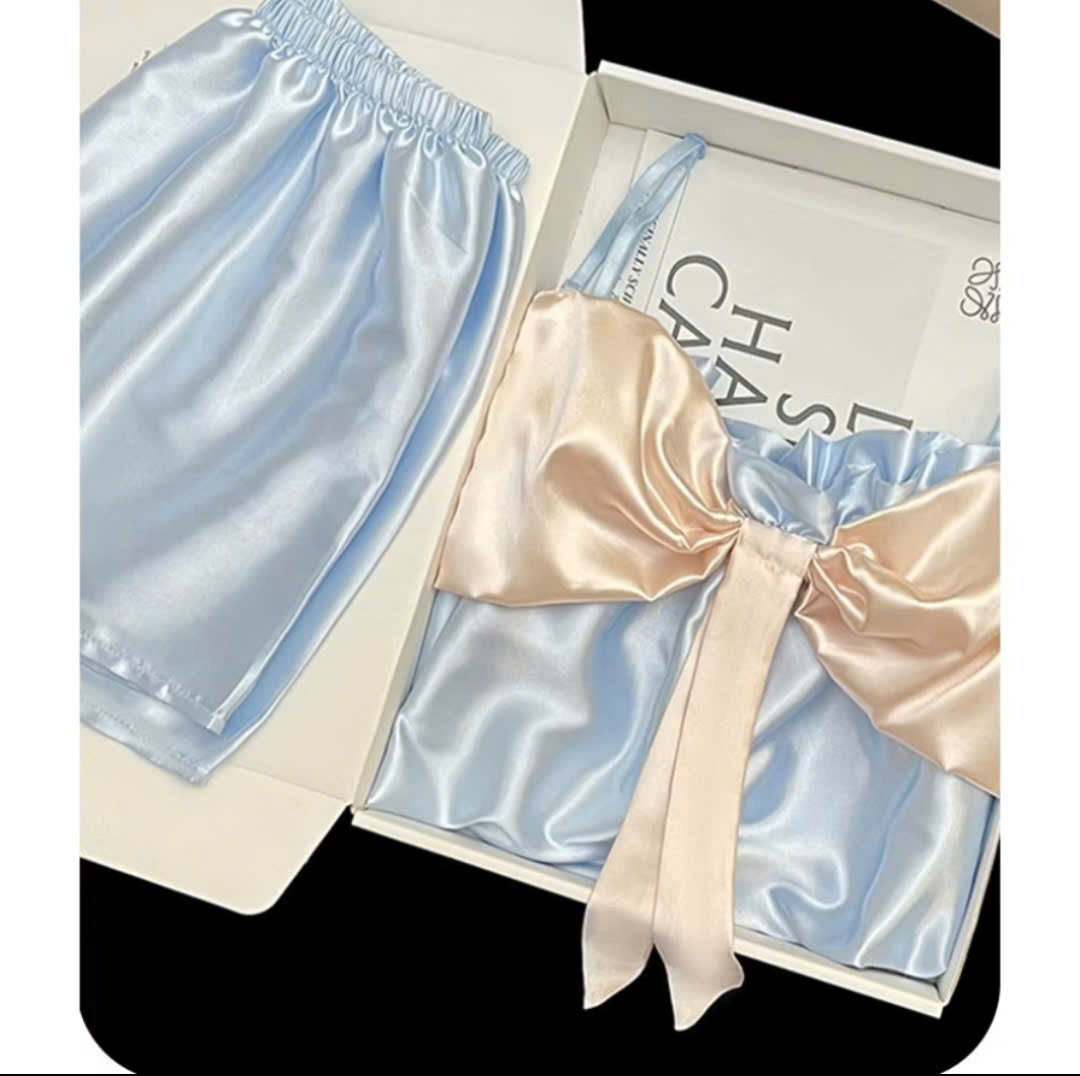 Women's sexy pajamas Set, cute 2-piece home pajamas Set CARY | Shopee ...