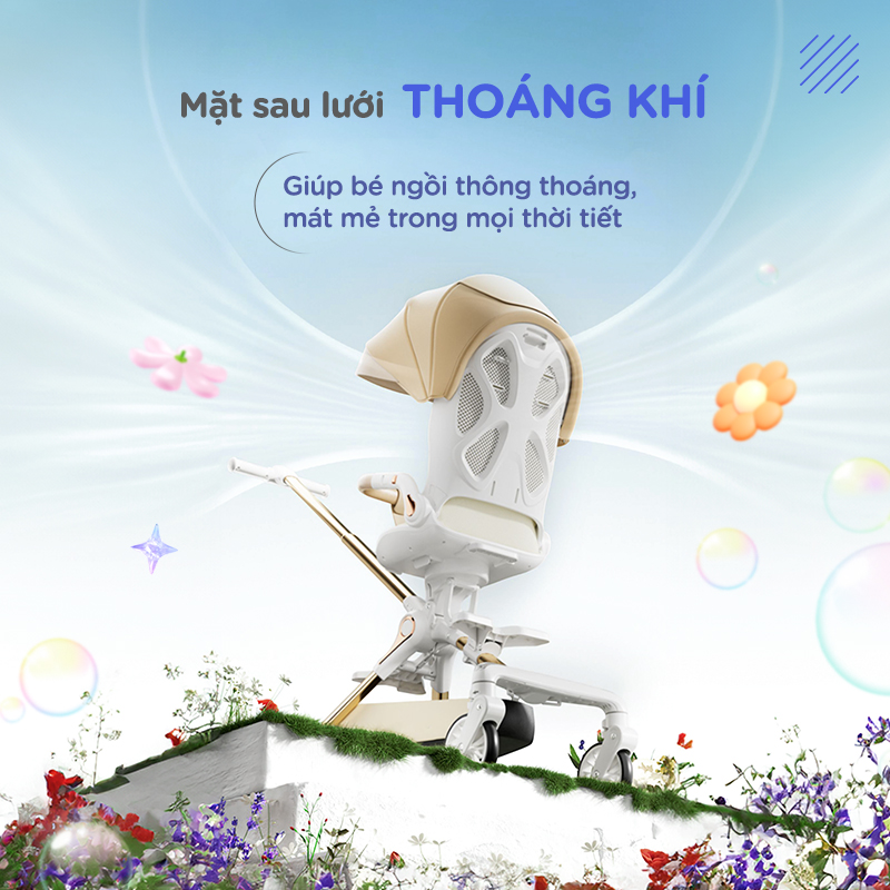 Chilux M06 Pro foldable baby stroller - 2-way rotation, quick folding ...