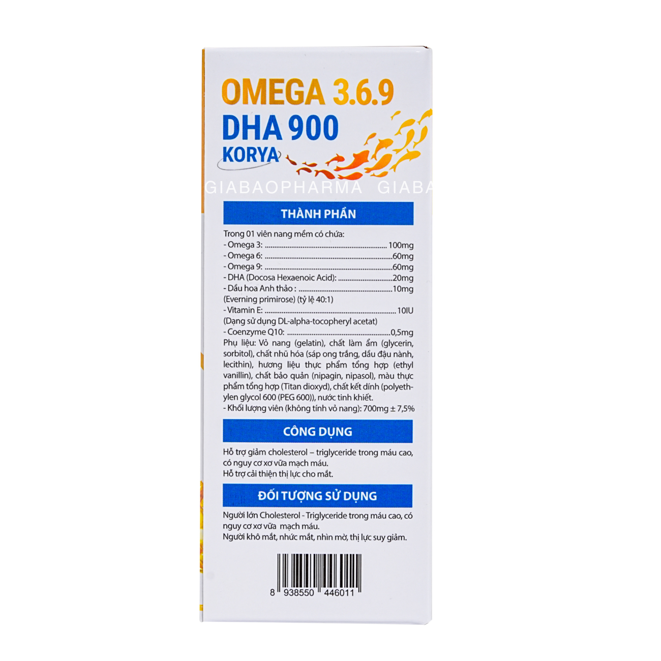 Omega 369 DHA Korya pills support eye, brain, and cardiovascular health ...