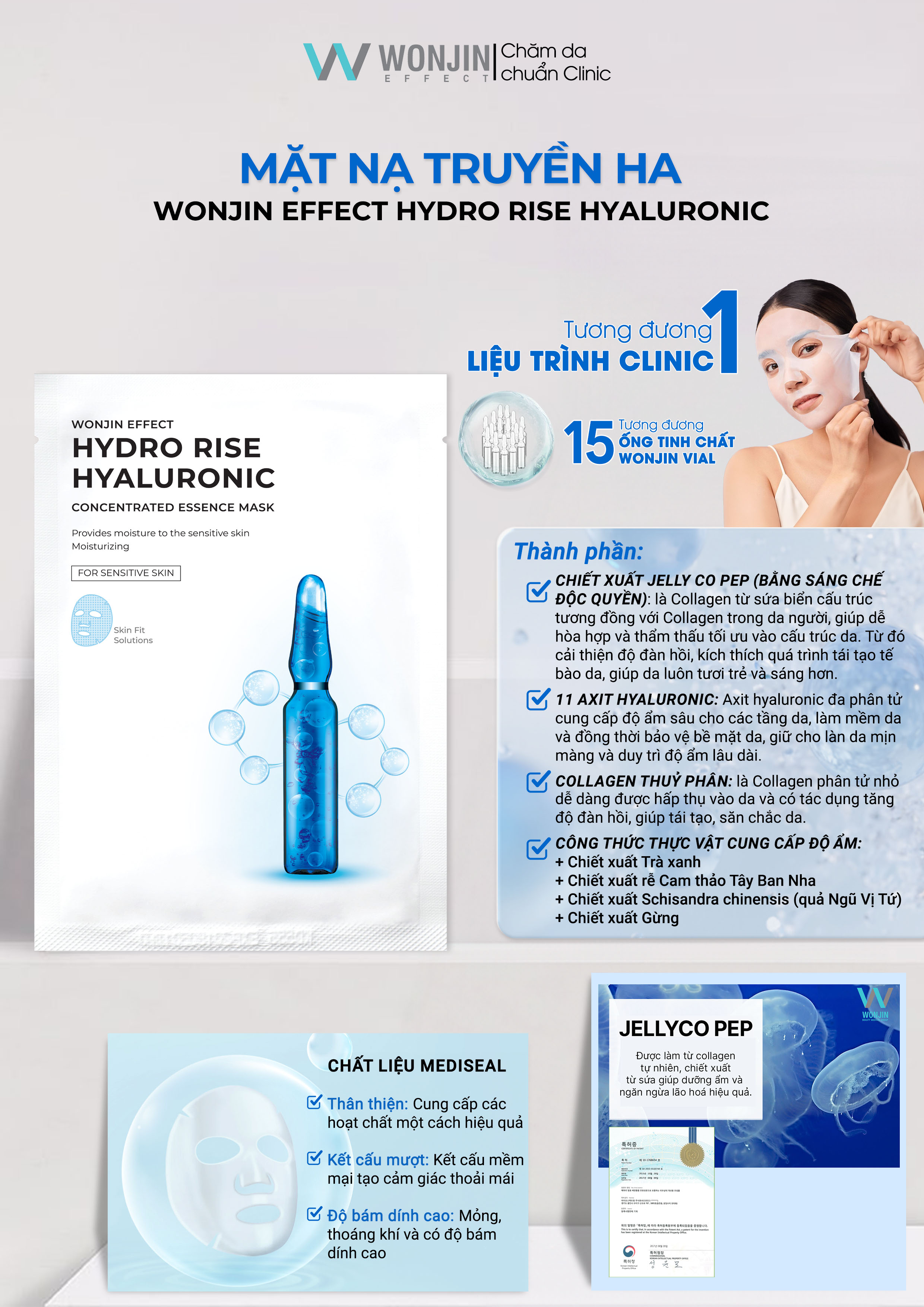 Combo of 10 Intensive Skin Care Masks MIX WonJin Effect Mask 30g x10 ...