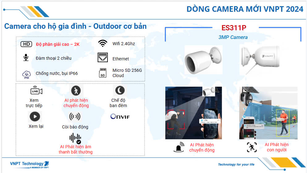 Genuine VNPT SMART CAMERA - VNPT SMART CAMERA ES311P, outdoor ...