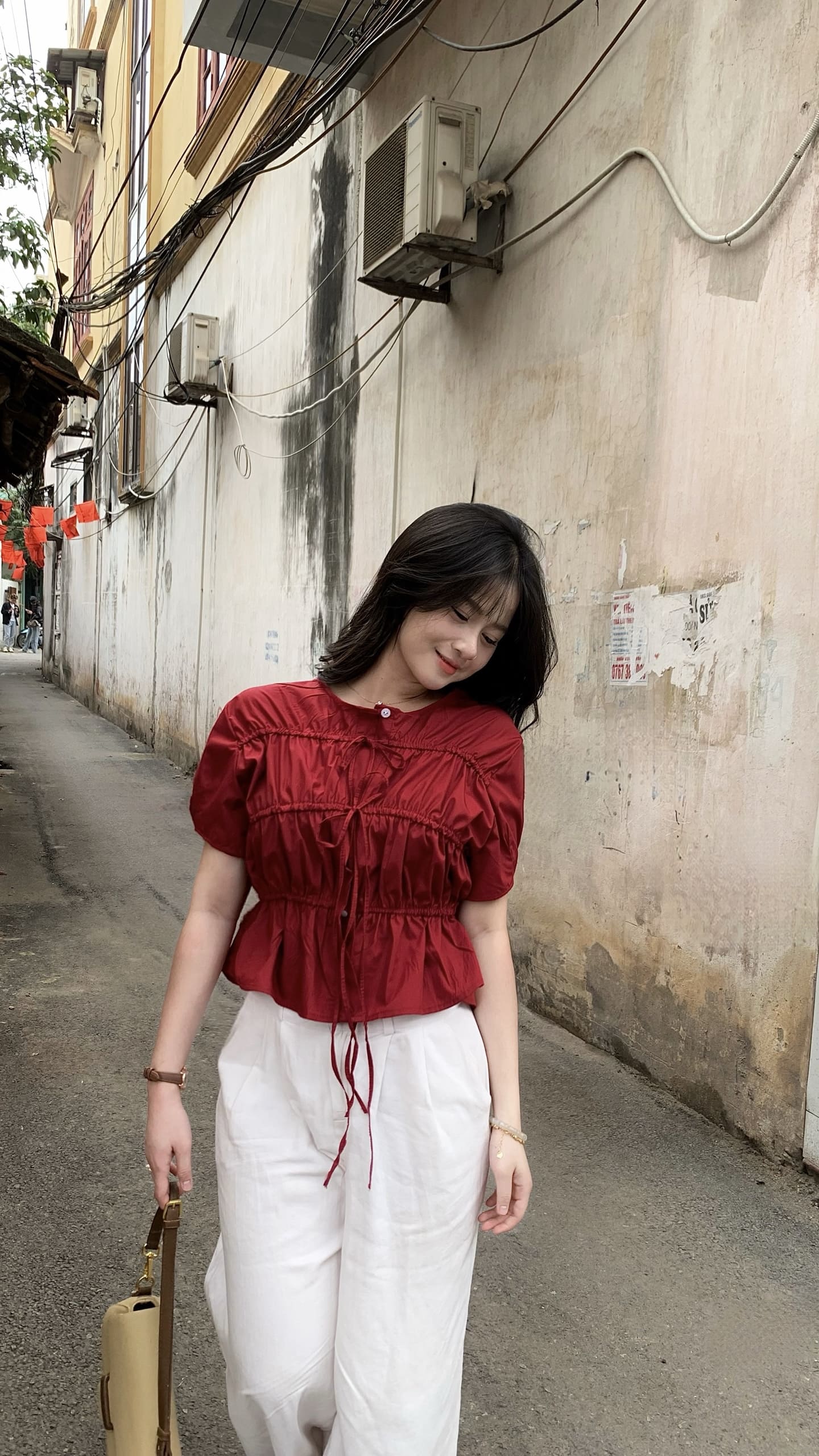 Kimee Summer Short-Sleeved Women's Babydoll Shirt Round Neck Ruffled Body - KA481 | Shopee Malaysia