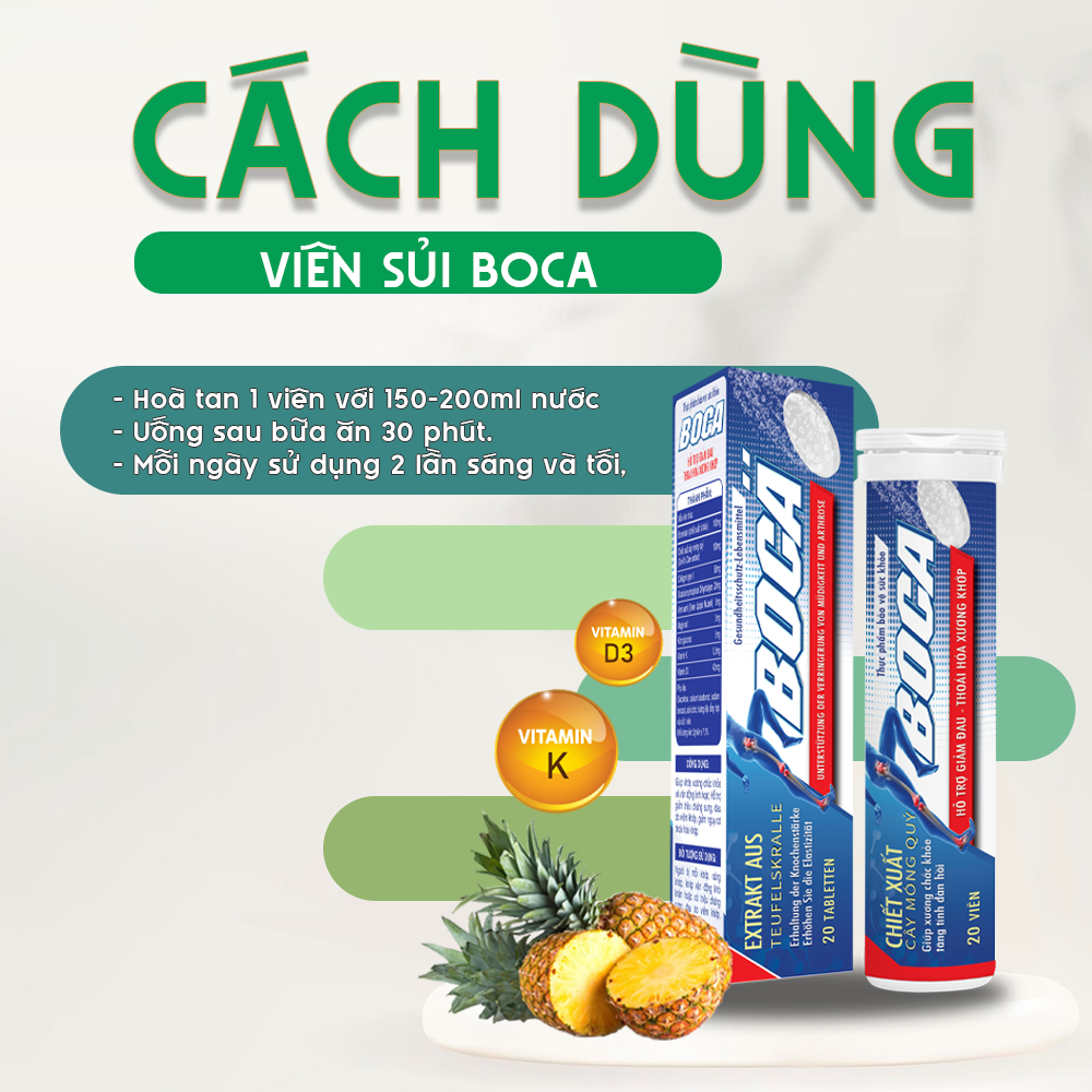 Combo 2 BOXES of BOCA bone and joint effervescent tablets to help ...