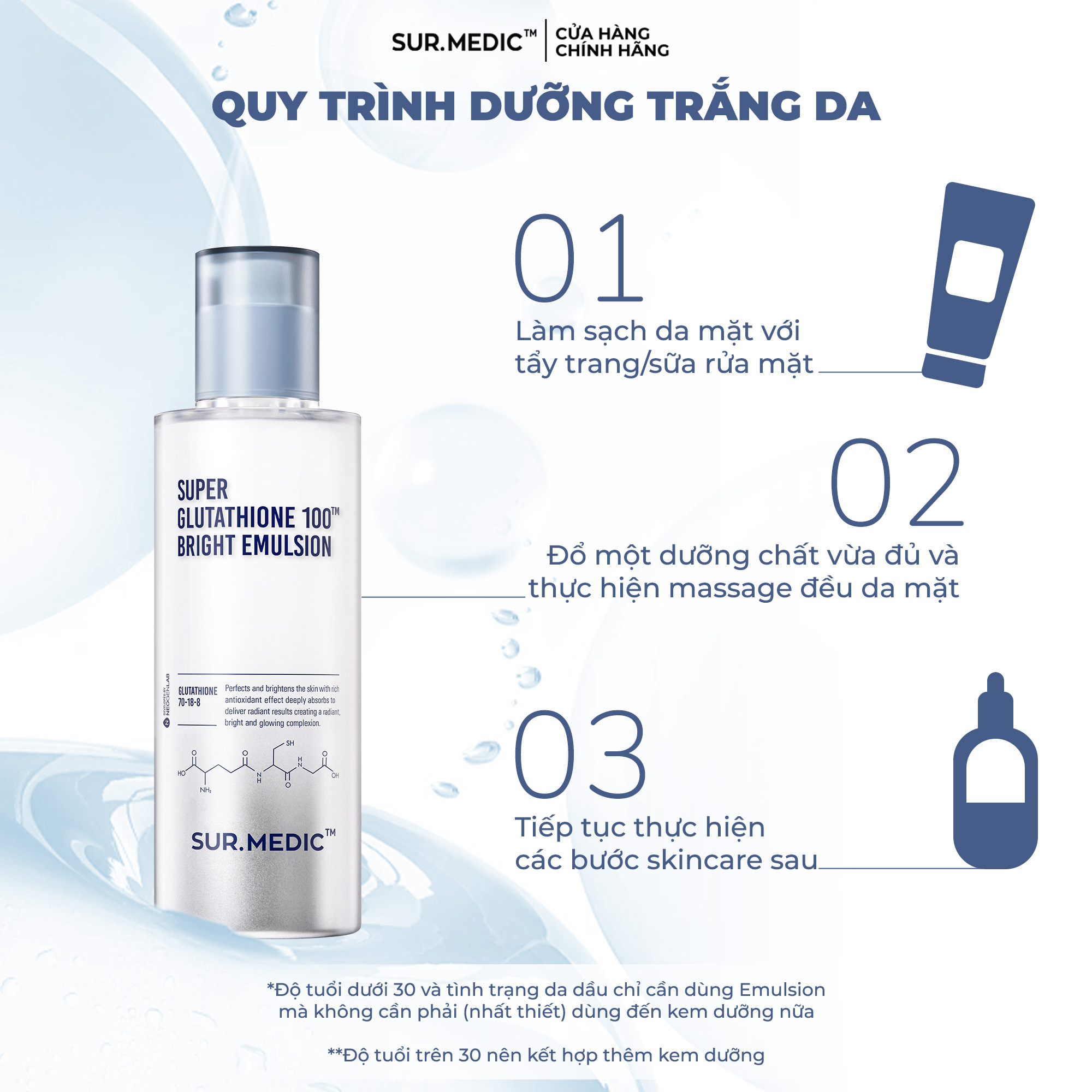 Magic Water Duo + 1 Box of Surmedic Whitening and Anti-Aging Mask 420ml ...