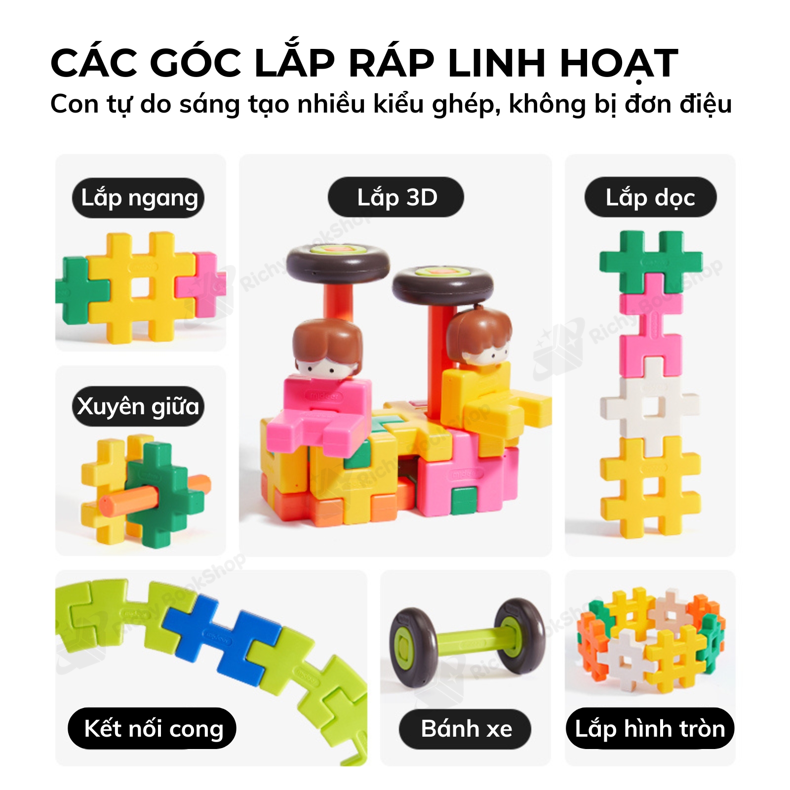 Mideer Waffle Building Blocks 3D block assembly toy | Shopee Malaysia