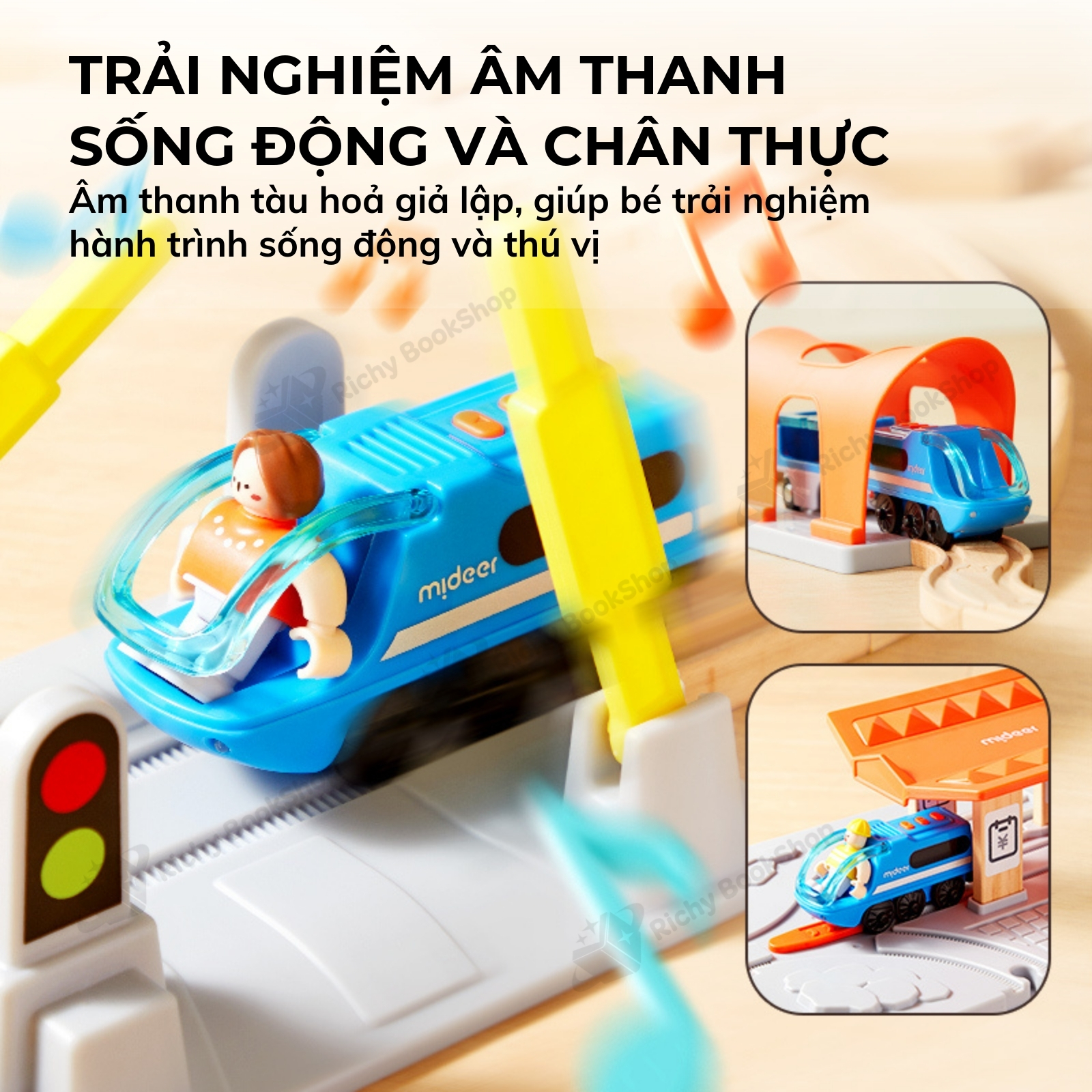 Mideer Train Track Building Blocks assembly model with sound | Shopee ...