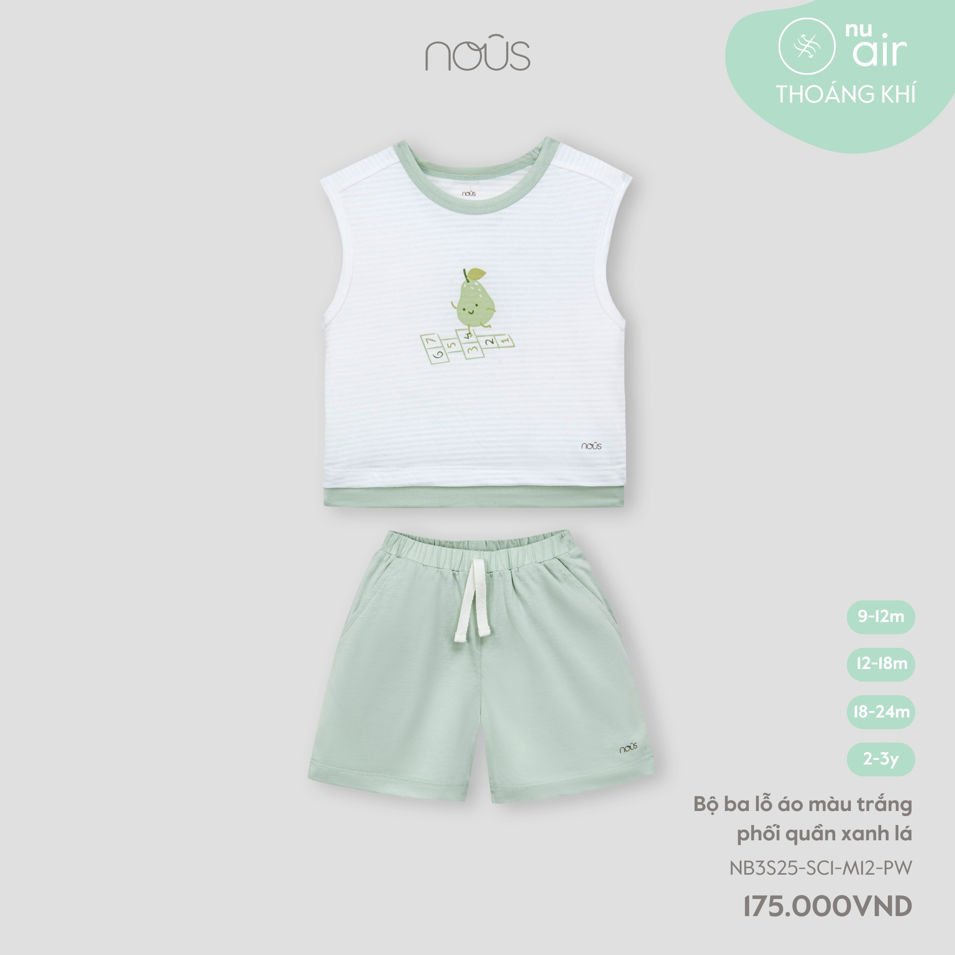 Nous baby- Three-piece outfit for boys with dynamic color combination ...