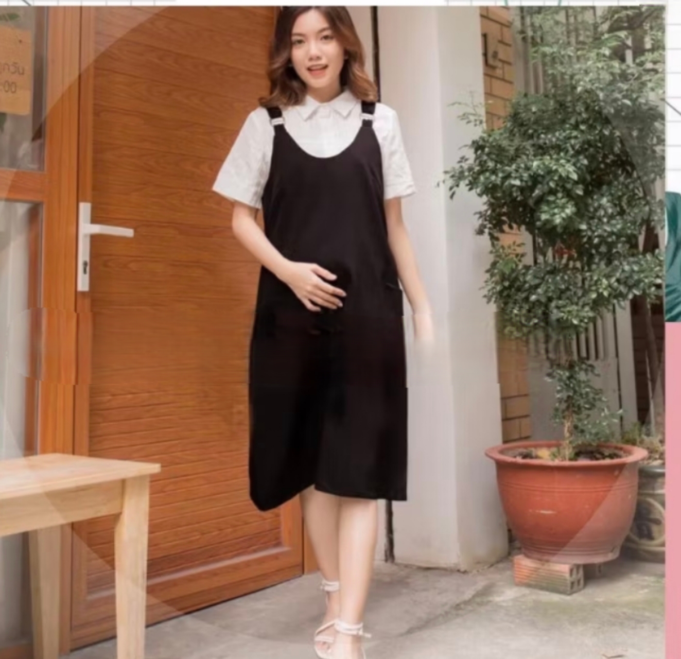 Thick black cross-cut office bib (No shirt) | Shopee Malaysia