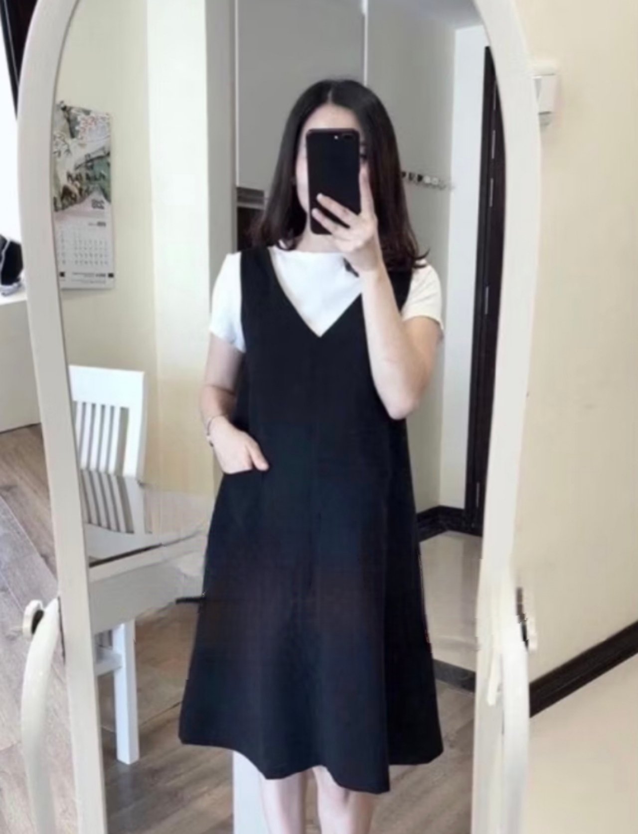 Thick black cross-cut office bib (No shirt) | Shopee Malaysia