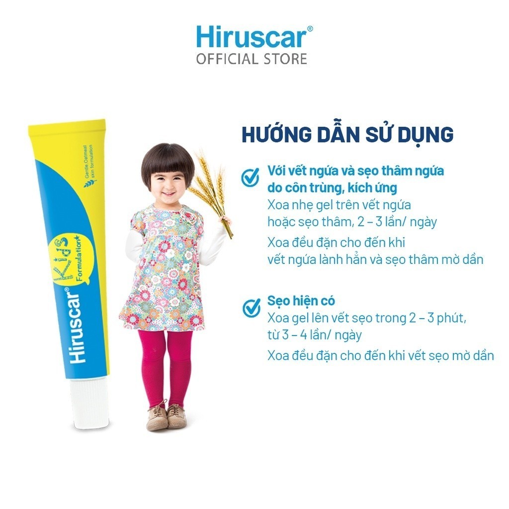 Set of 2 Gels to improve children's scars and itchy dark spots Hiruscar ...