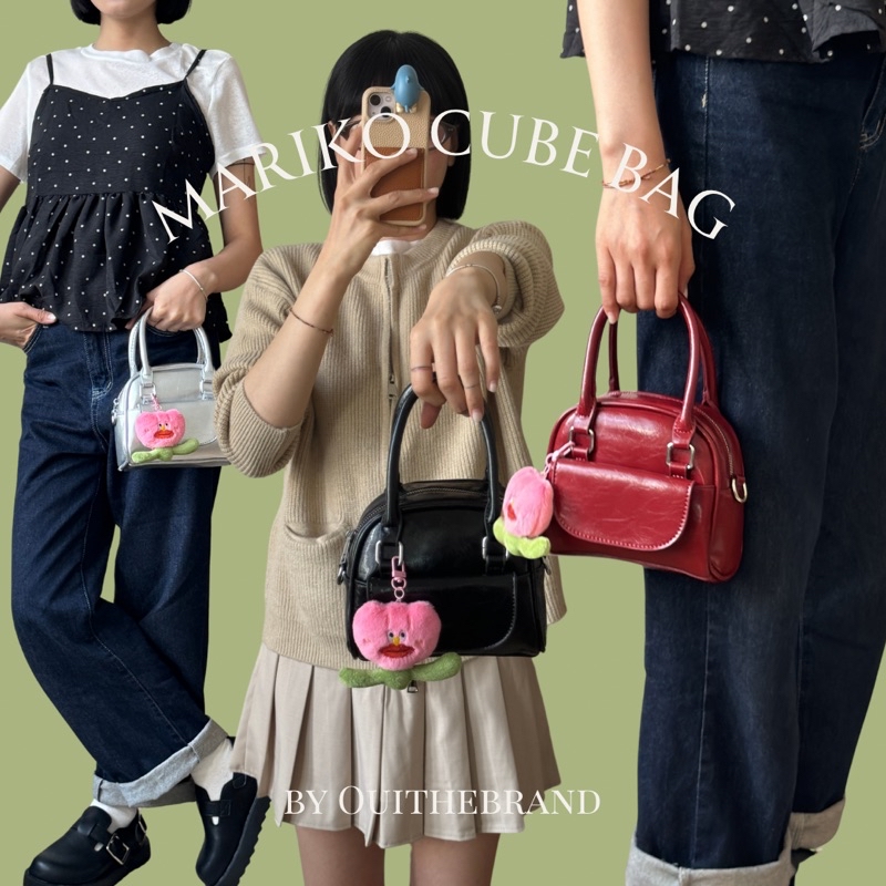 [ Bonus Charm ] MARIKO まりこ Cube Bag - MARIKO Mini Crossbody Bag ...