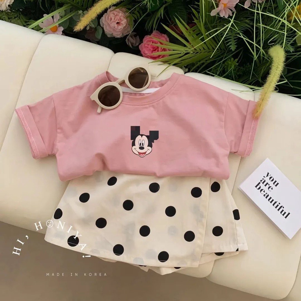 Micky model mother and baby set, Korean mother-daughter sports outfit ...