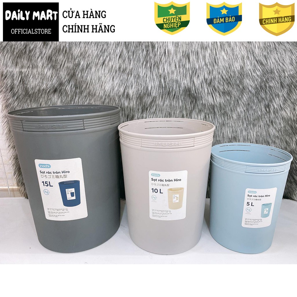 Inochi 5 Liter Round Plastic Trash Basket with Beautiful Colors for ...