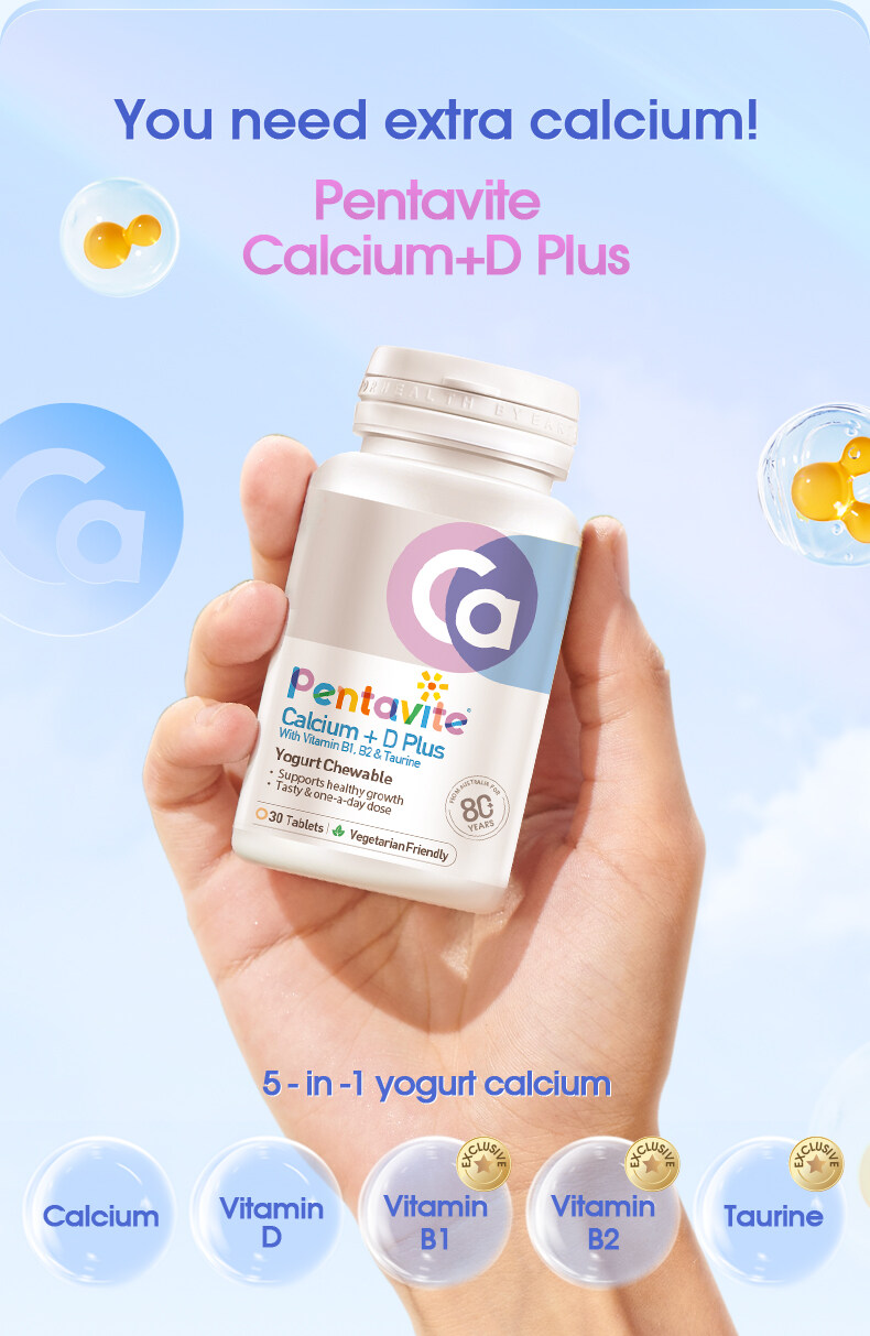 Pentavite Set of 3 Vitamin Bottles (Bubbly B+ C+Calcium D Plus ...
