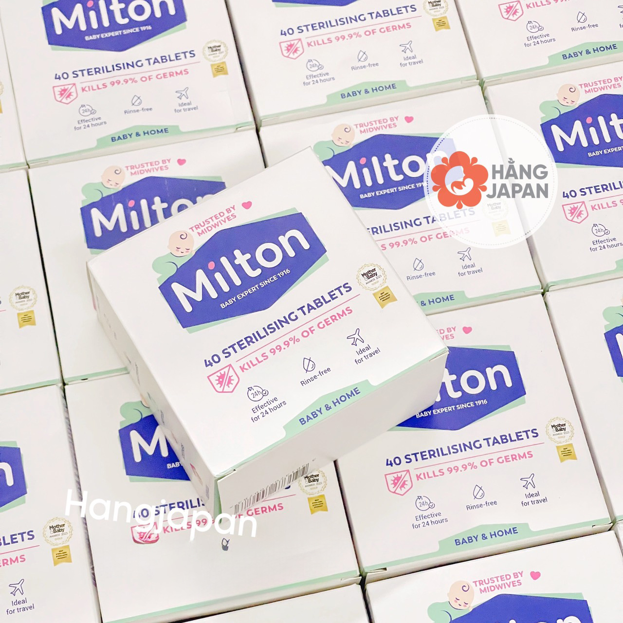Milton effervescent tablets to disinfect milk bottles and teats, box of ...