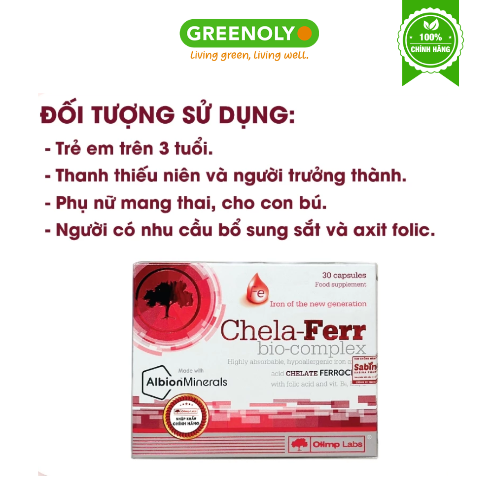Organic Iron Olimp Labs Chela Ferr Bio Complex Helps Reduce the Risk of ...