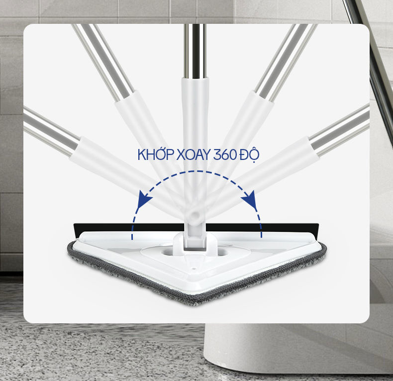 Kitimop A3 Wall and Ceiling Mop – 360 Rotating Triangle Head, 135cm ...