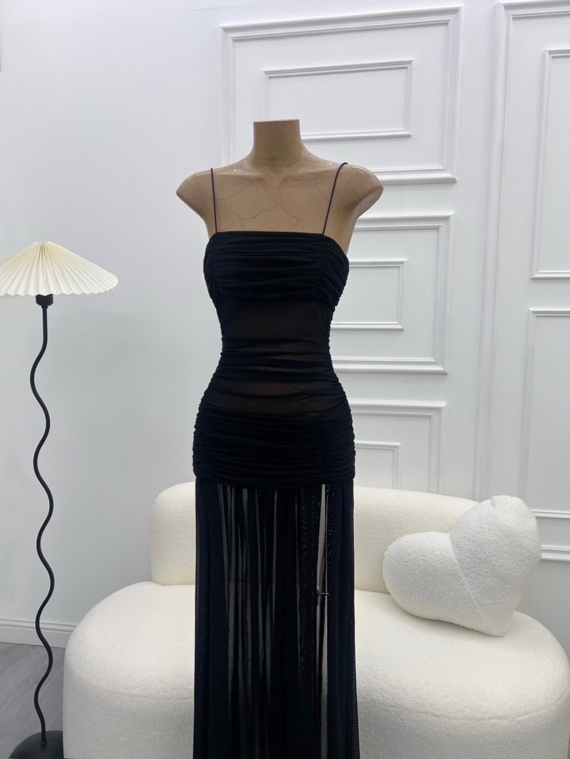 Seductive and sexy see-through mesh body maxi dress | Shopee Malaysia