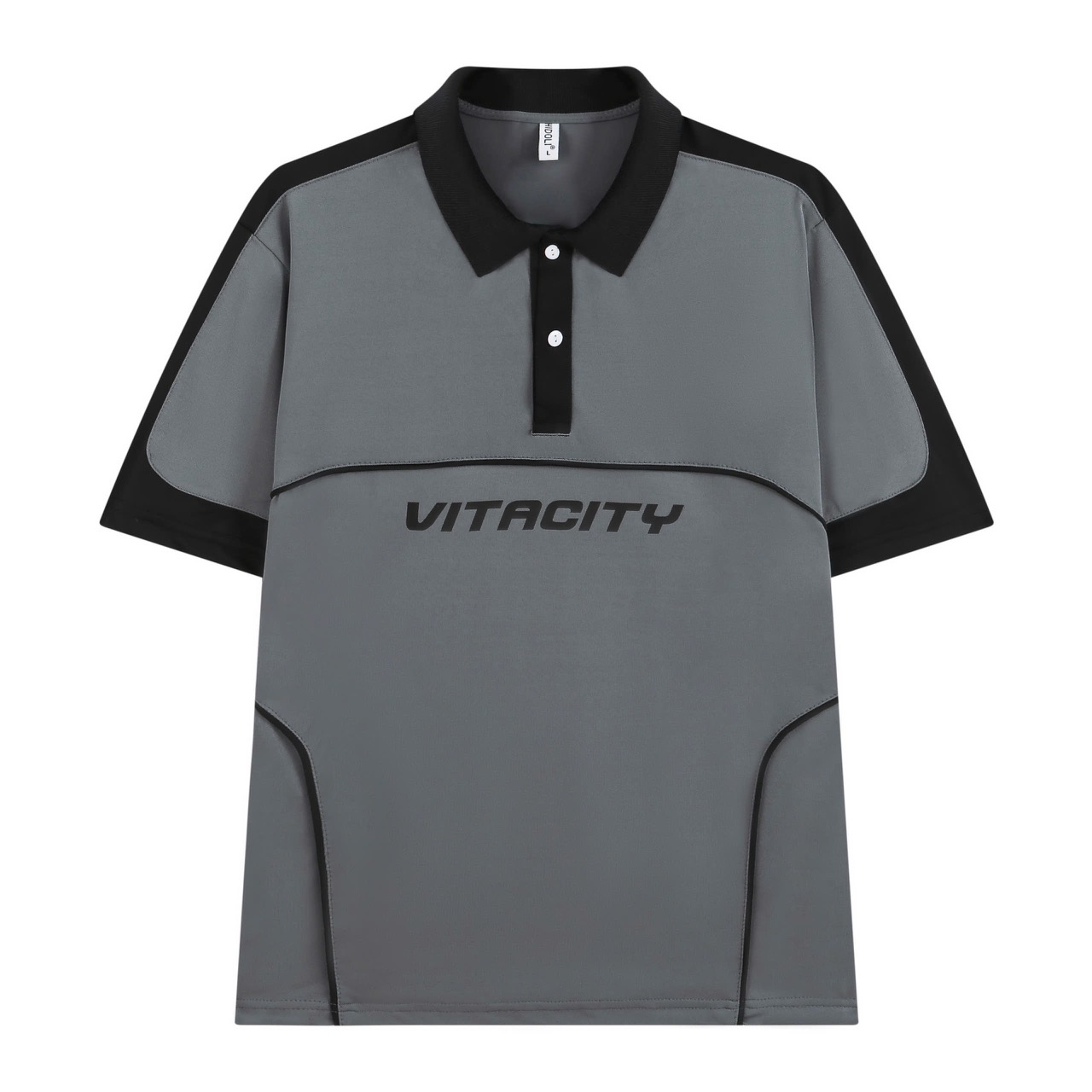 Men's polo shirt with mixed color collar, men's polo shirt made of cool ...