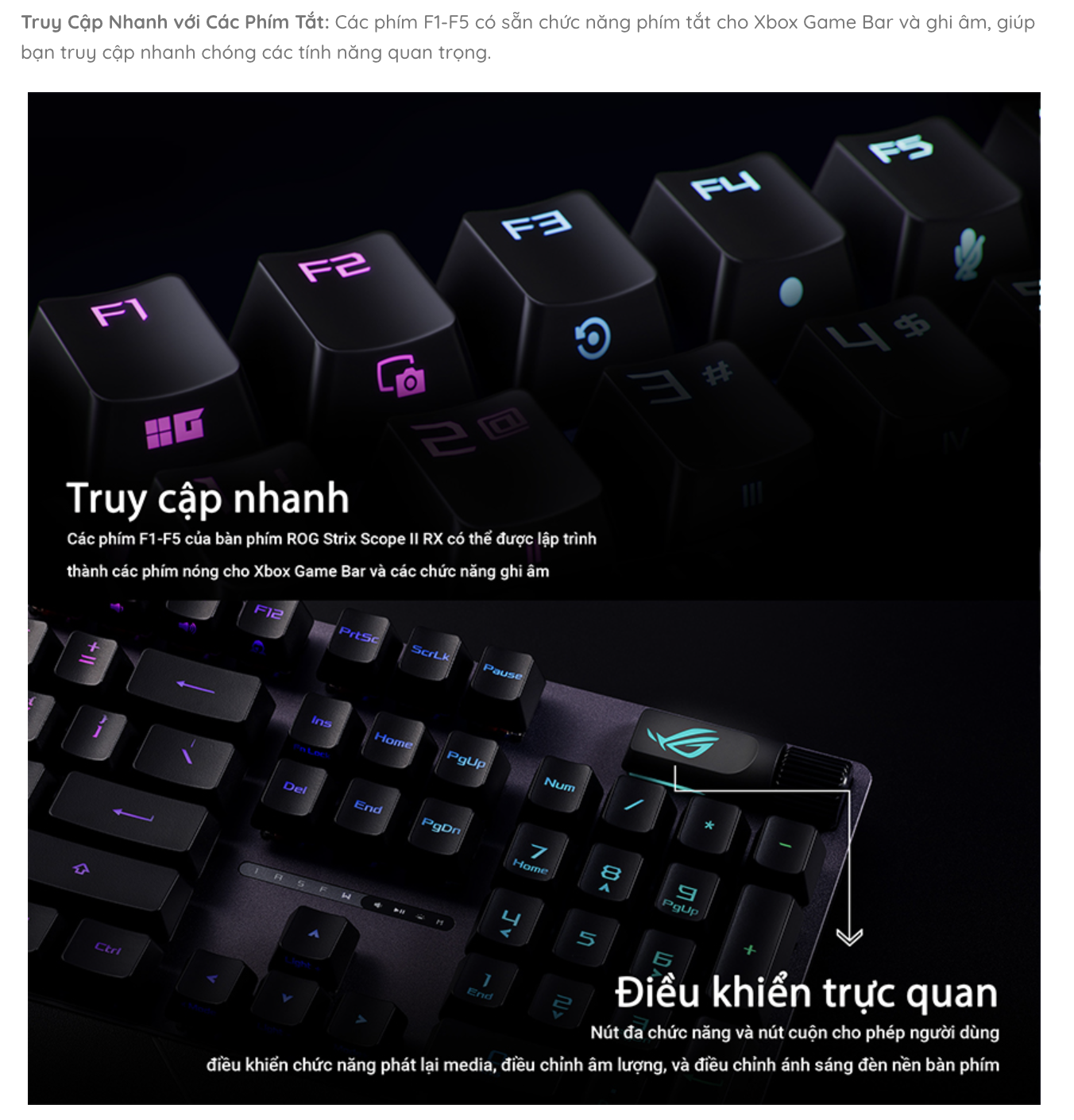 ASUS ROG STRIX SCOPE II RX MECHANICAL KEYBOARD - Genuine product ...