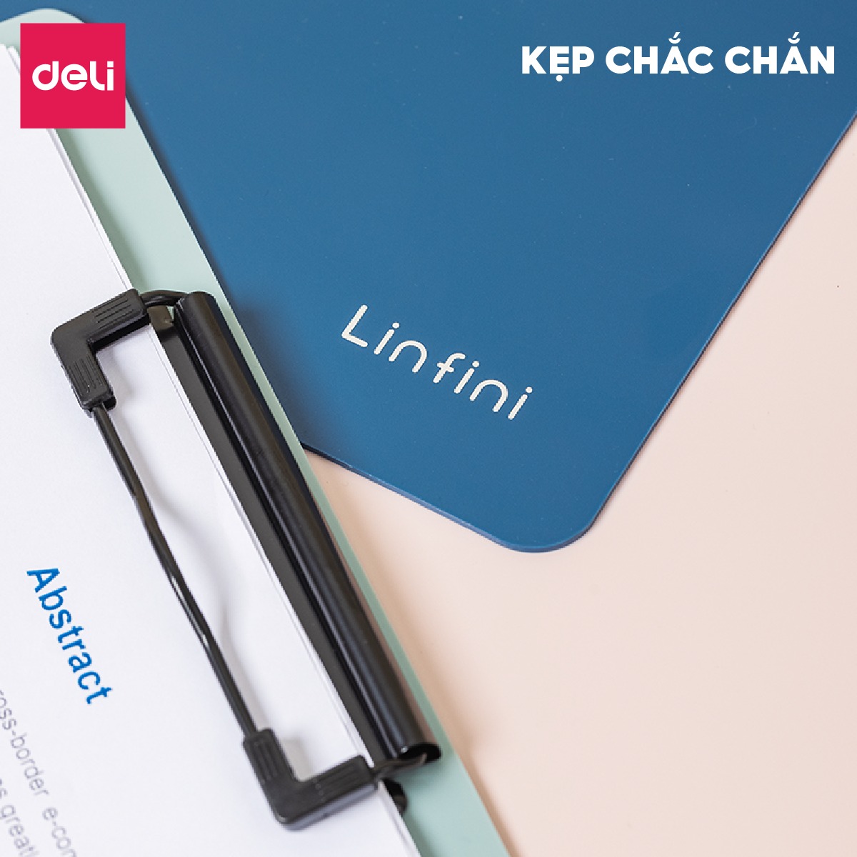 A4 Deli Signing Cover Plastic Cover Paper Clip Document File 3 Pastel ...