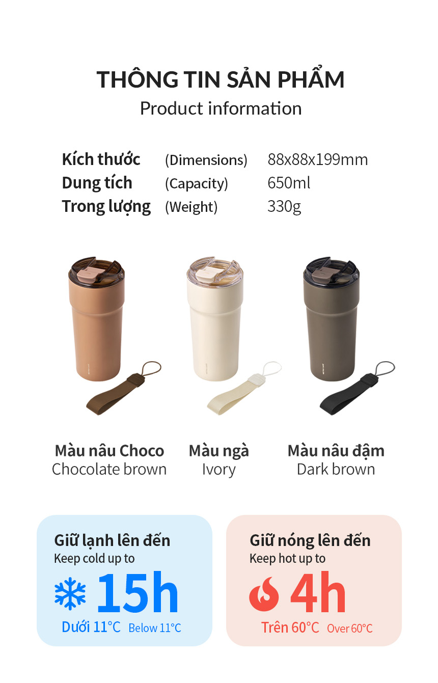 LocknLock Metro Cafe Tumbler thermos cup LHC4357 500ml, LHC4359 650ml, 304 stainless steel ...