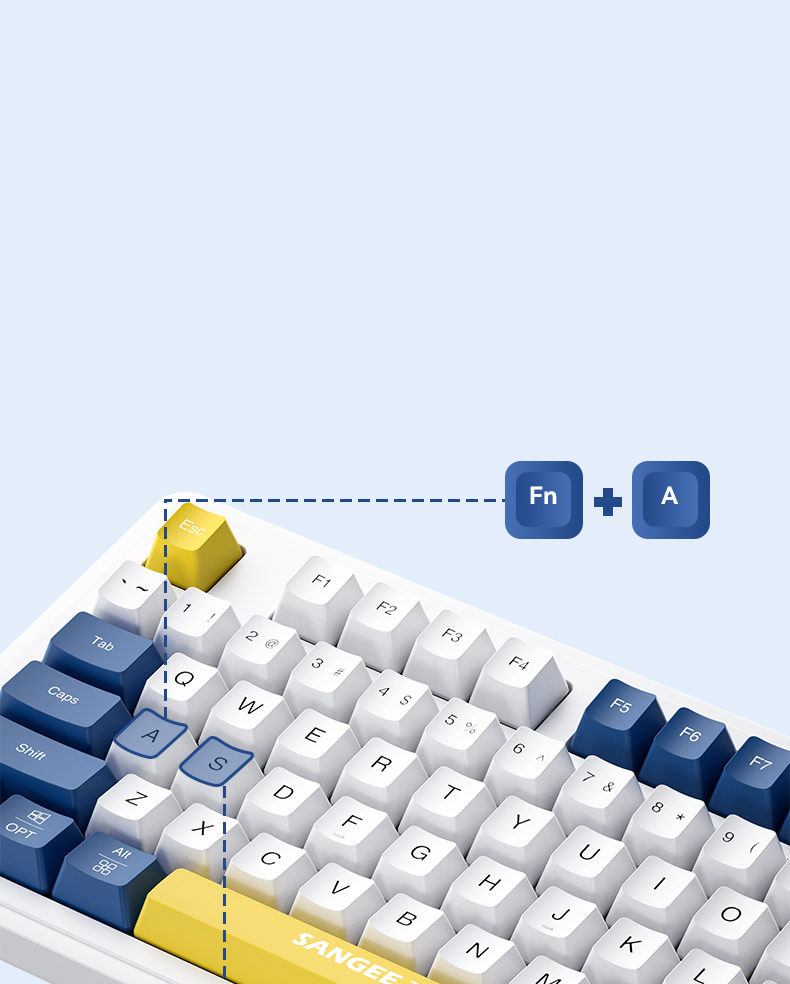 K97 mechanical wired keyboard with 97 keys for office workers and ...