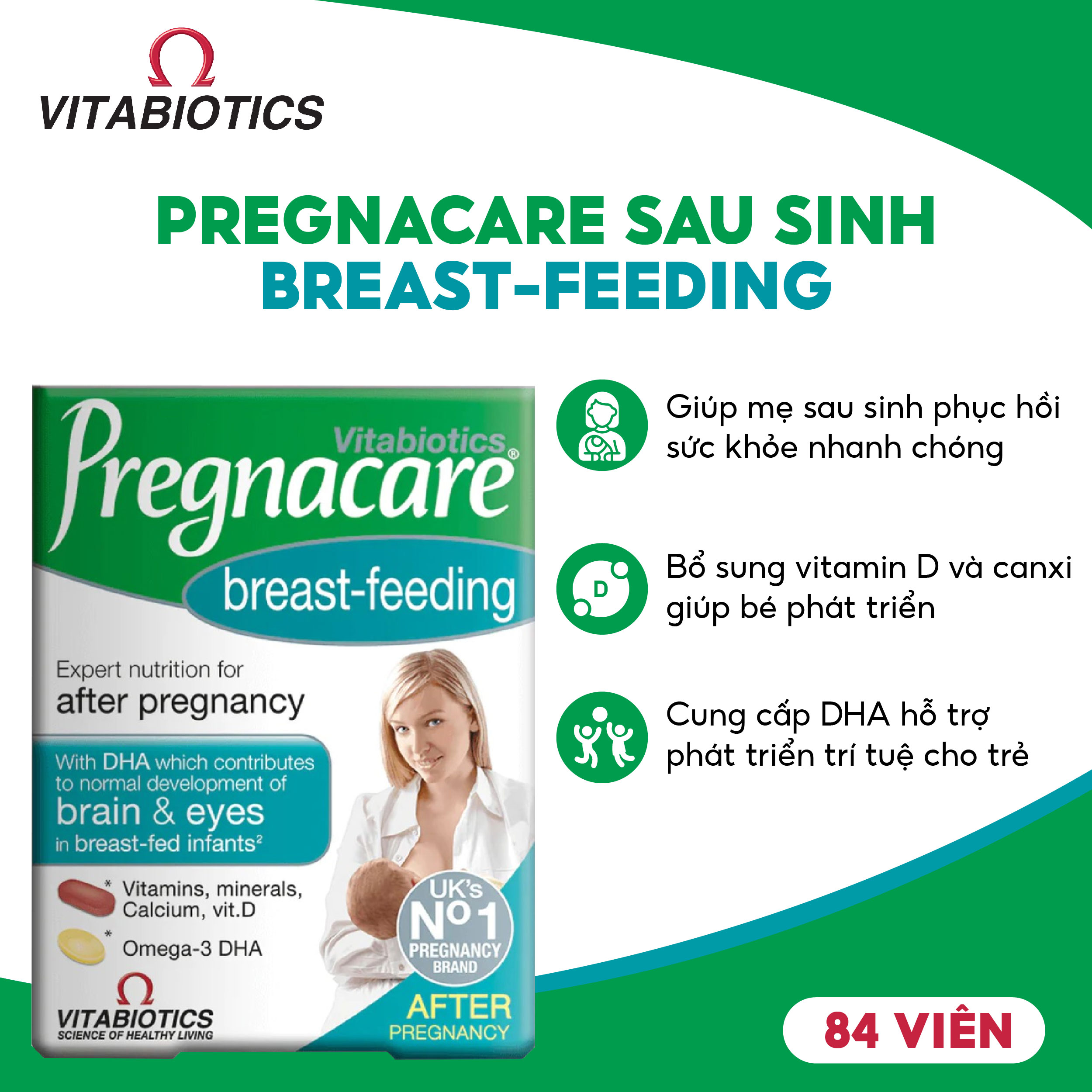 Vitabiotics Pregnacare Breast-Feeding postpartum multivitamin 84 ...