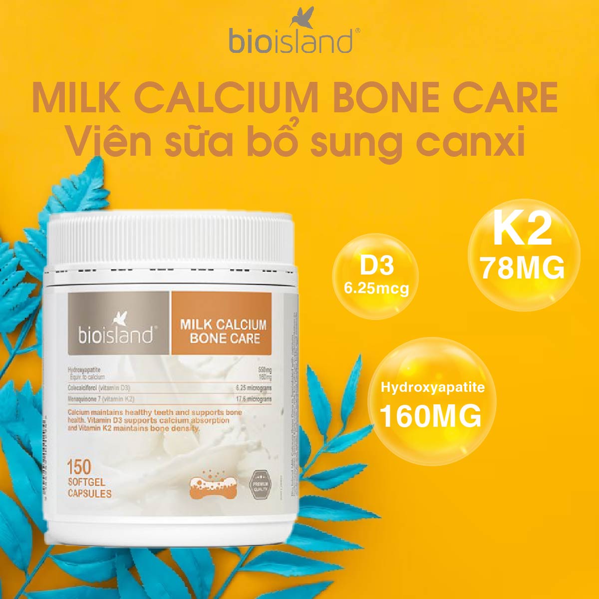 Bioisland Bone Care organic milk calcium for pregnant mothers, calcium ...