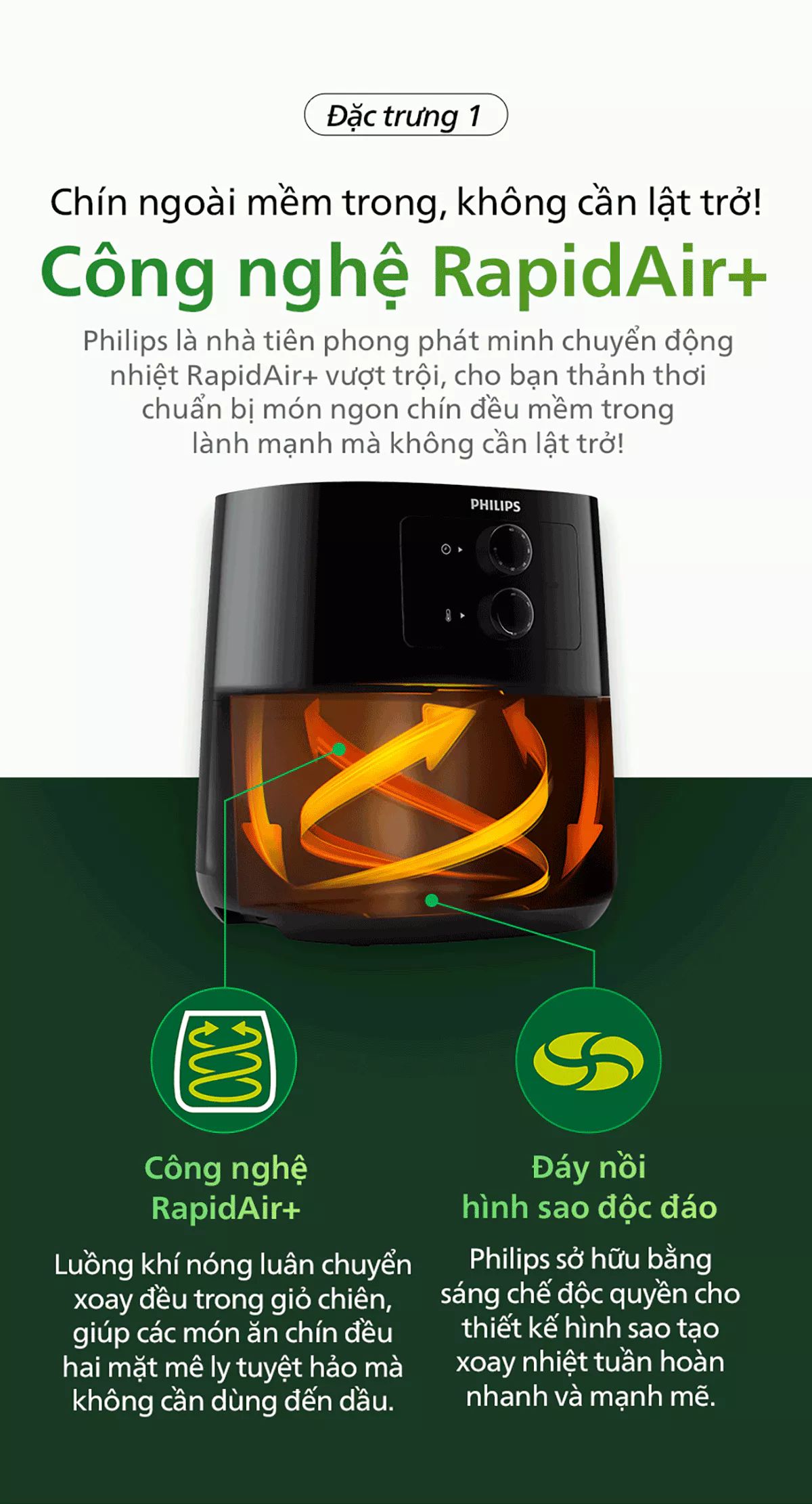 Philips 4.1 liter oil-free fryer HD9200/90 - Capacity 1400W - RapidAir ...