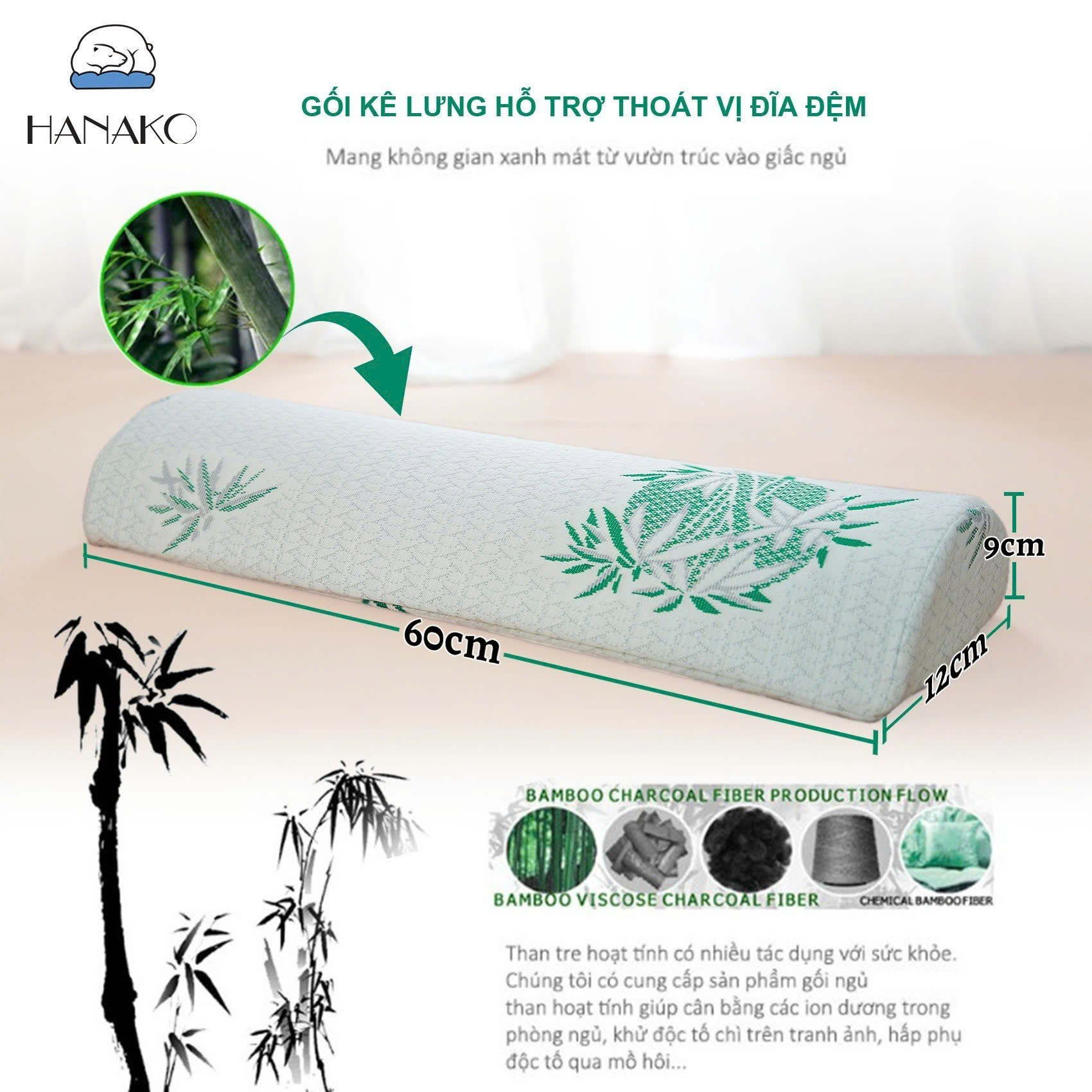 HANAKO back pillow for people with low back pain, disc herniation ...