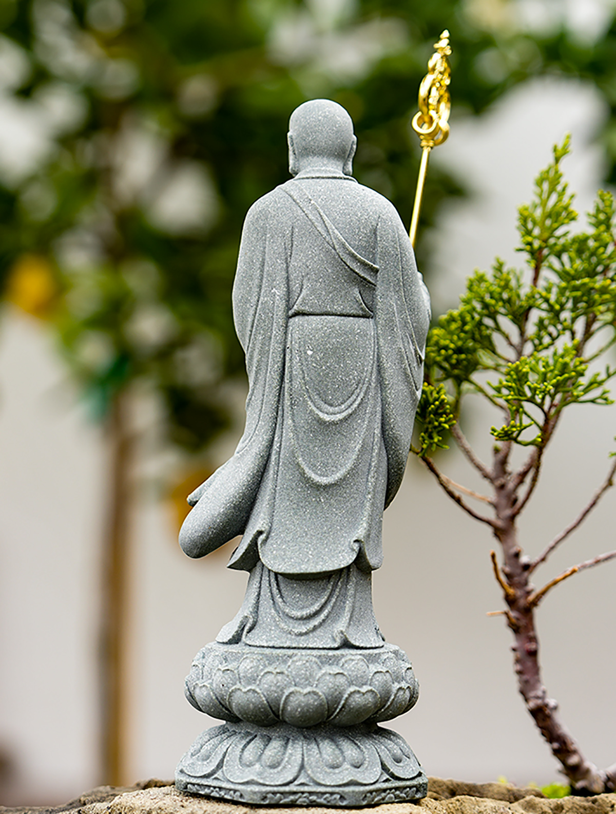 SA Sandstone statue of Ksitigarbha Bodhisattva ST0293 - Deco miniature ...